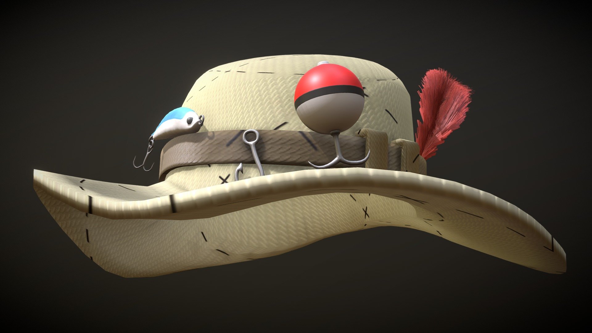 Fishing Hat - 3D model by si_302 [d34fca9] - Sketchfab
