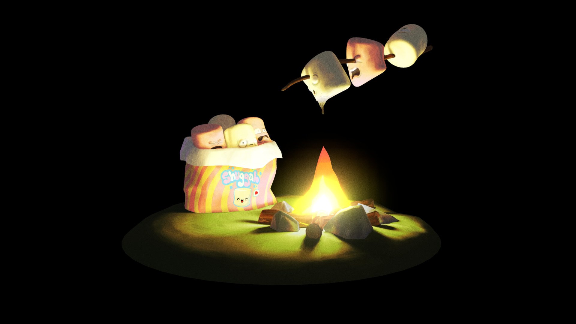 #DiscordFoodCharacter Marshmallows_in_hell - Download Free 3D model by ...