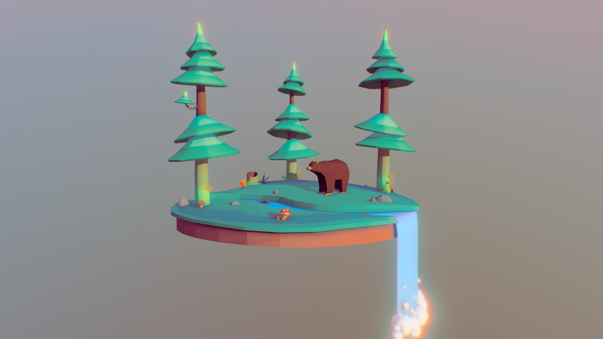 Low Poly Forest scene - 3D model by Harpieana [d351314] - Sketchfab