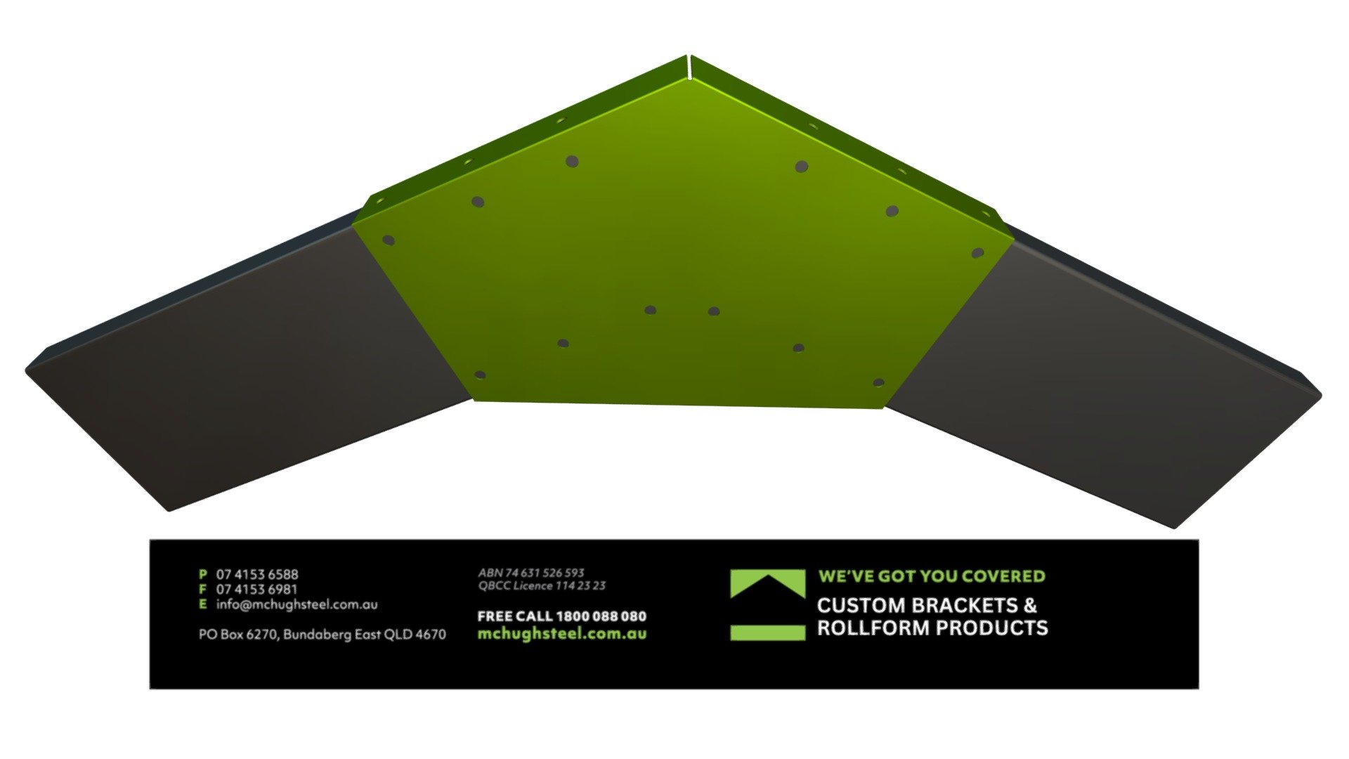 DWG088 C340 25 Deg Apex Bracket MCHUGH STEEL - 3D model by mchughsteel ...