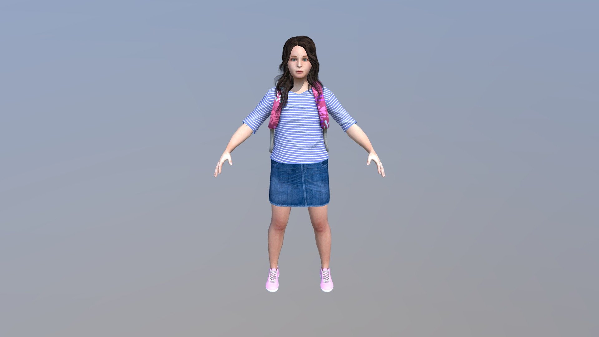 SSD2 KID GIRL 4 - 3D model by Games2Win [d353ef2] - Sketchfab