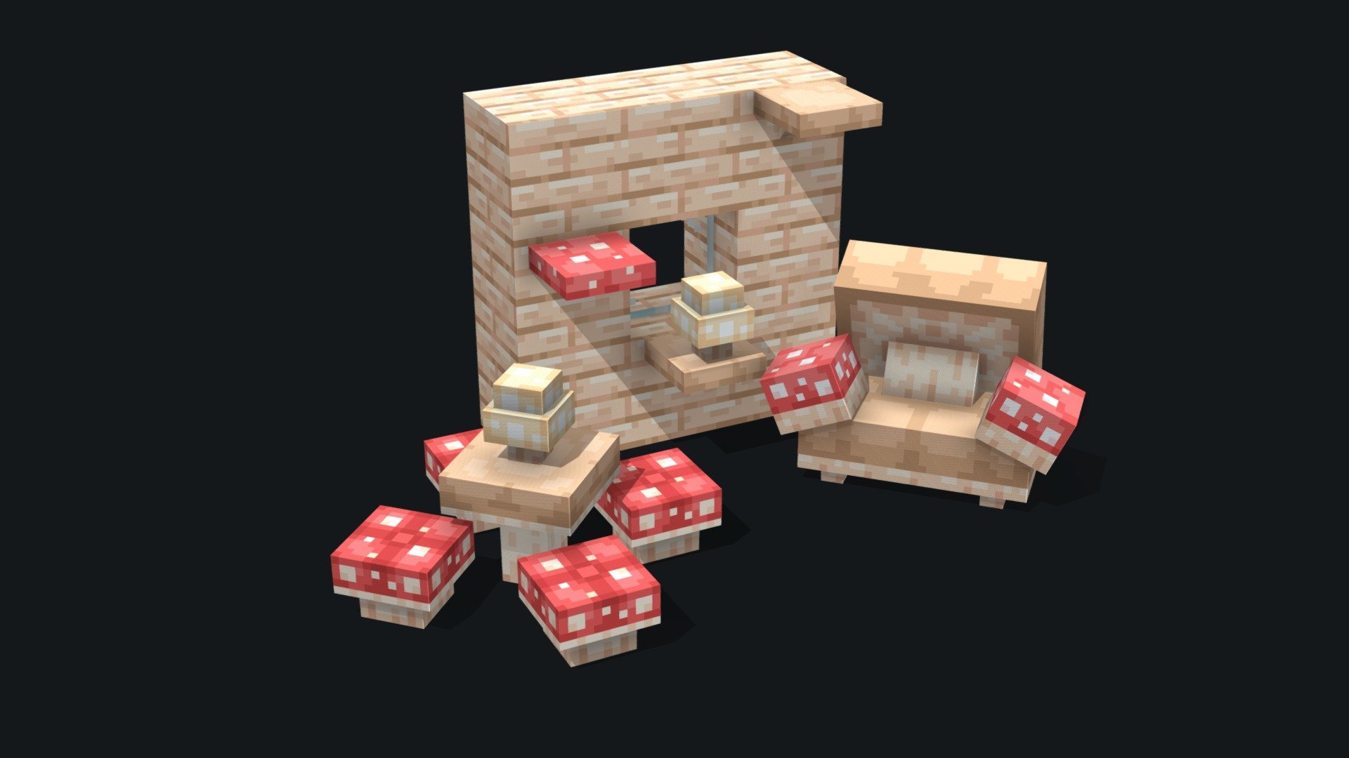 Fungi Furnishings - 3D model by Boxpix [d355787] - Sketchfab
