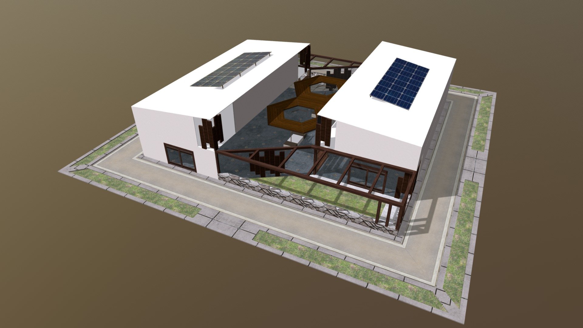 Modern Store/House - Vega - 3D model by keawstudio [d357718] - Sketchfab