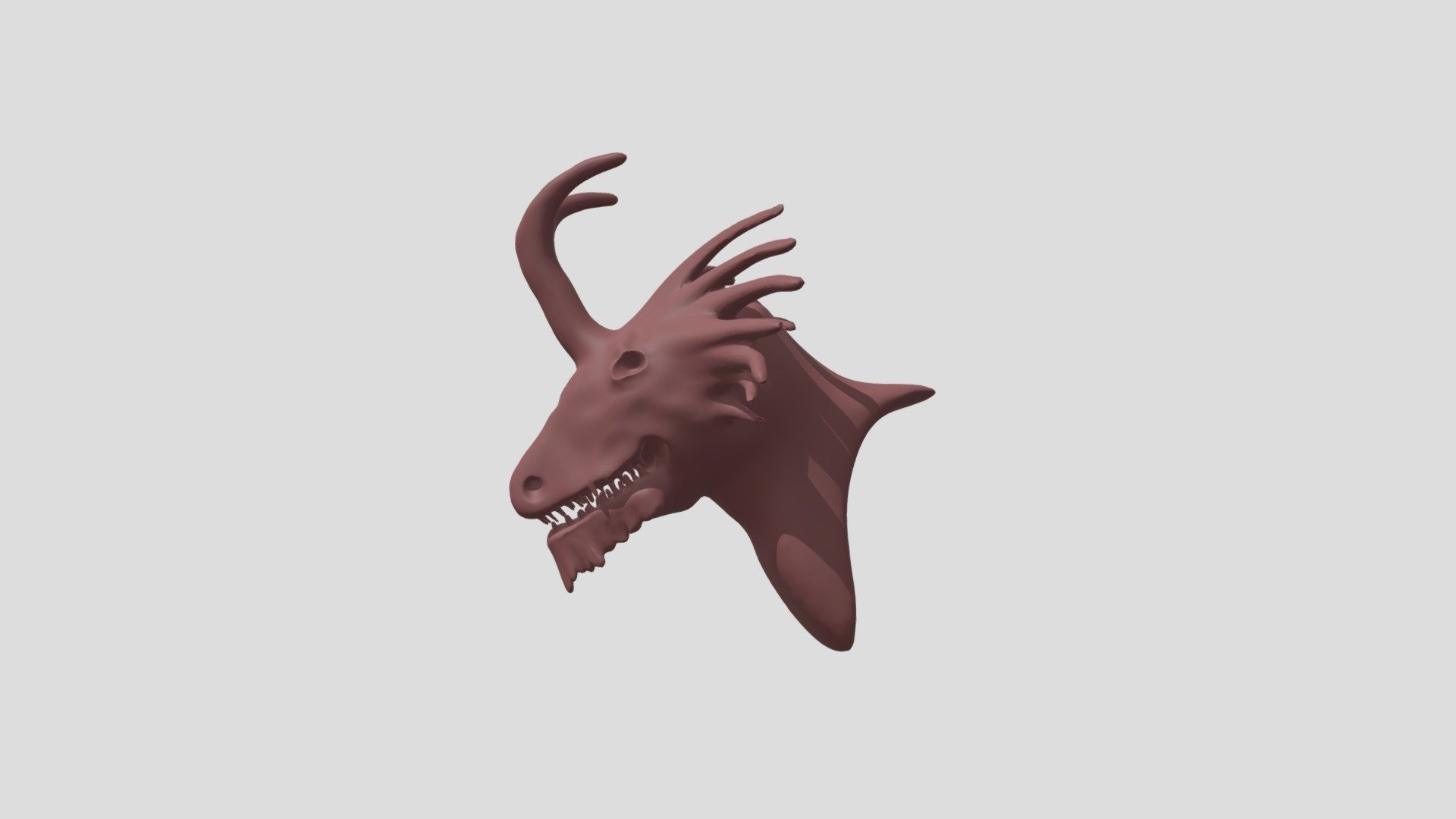 Beetlehorn Raptor Headshot (Untextured) - 3D model by ...