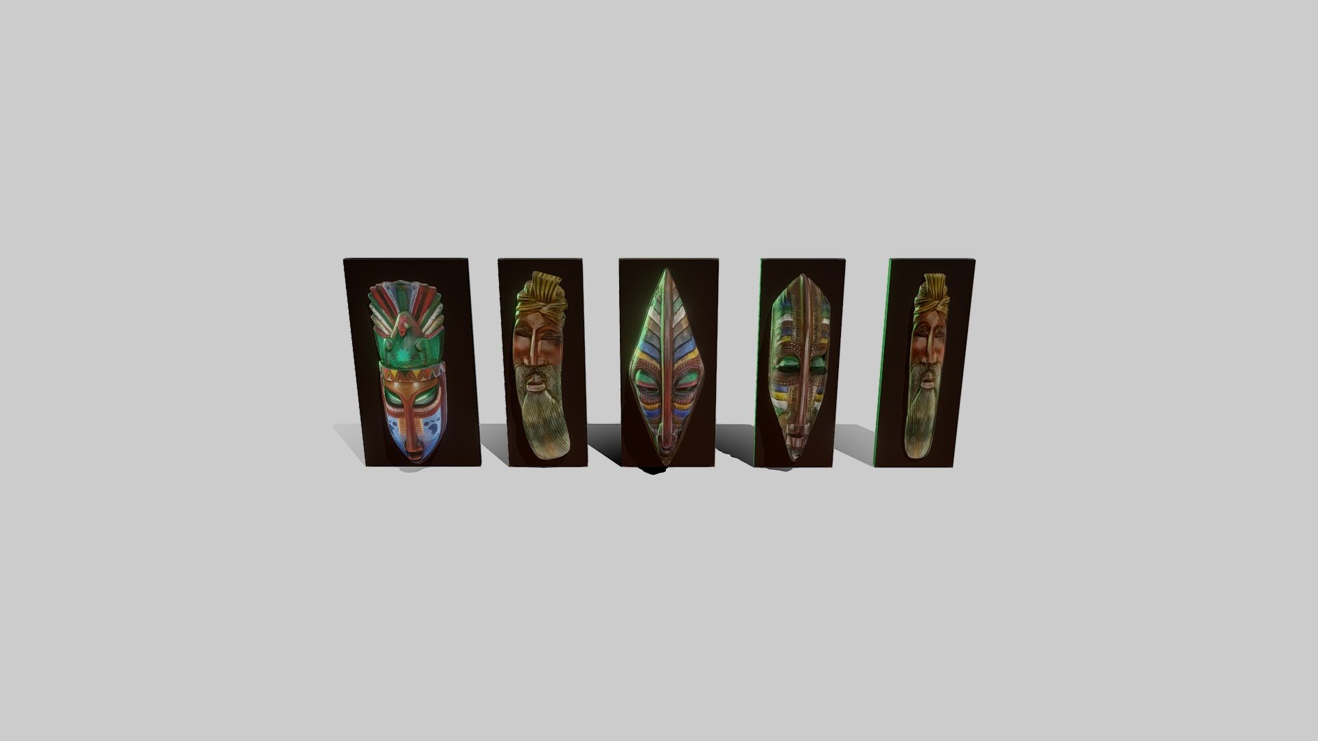 Wall Decoration Mask art - 3D model by 3dmroshan [d35891c] - Sketchfab
