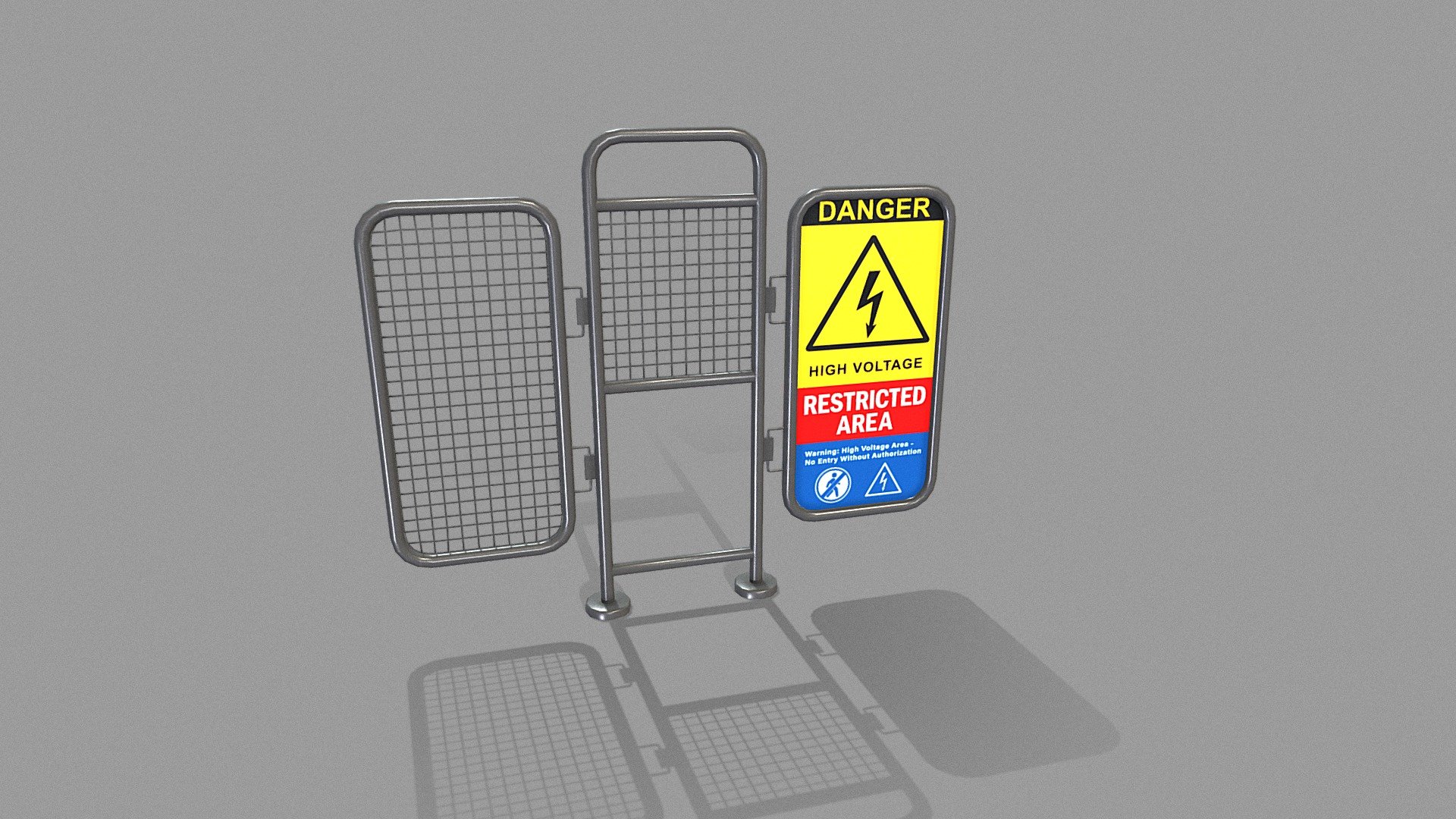 Danger sign fence - Buy Royalty Free 3D model by Sousinho [d35a025 ...