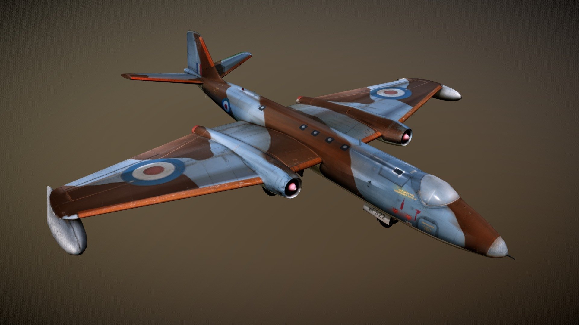 English Electric Canberra - Low Poly Animated - Buy Royalty Free 3D ...