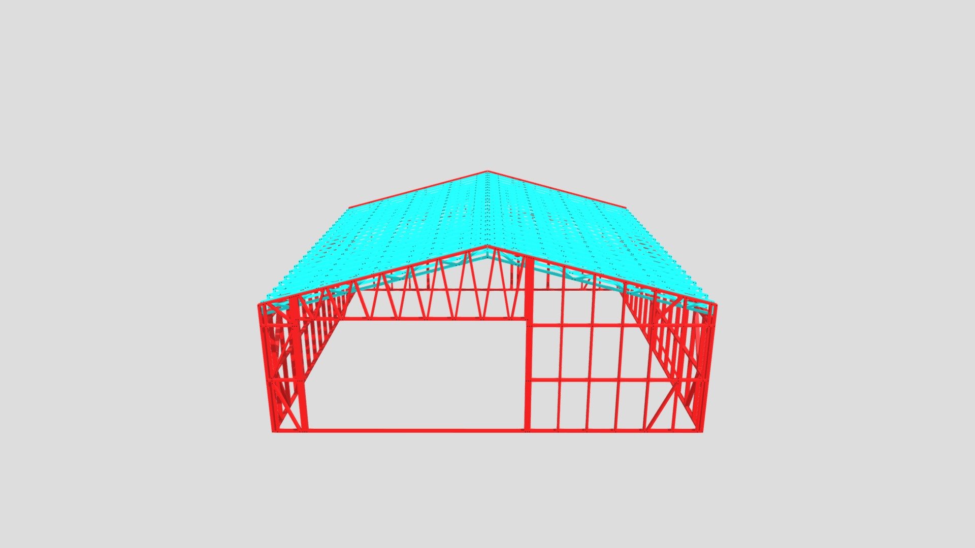 9m x 9m Shed - Option 2 - Download Free 3D model by Steel Frame ...