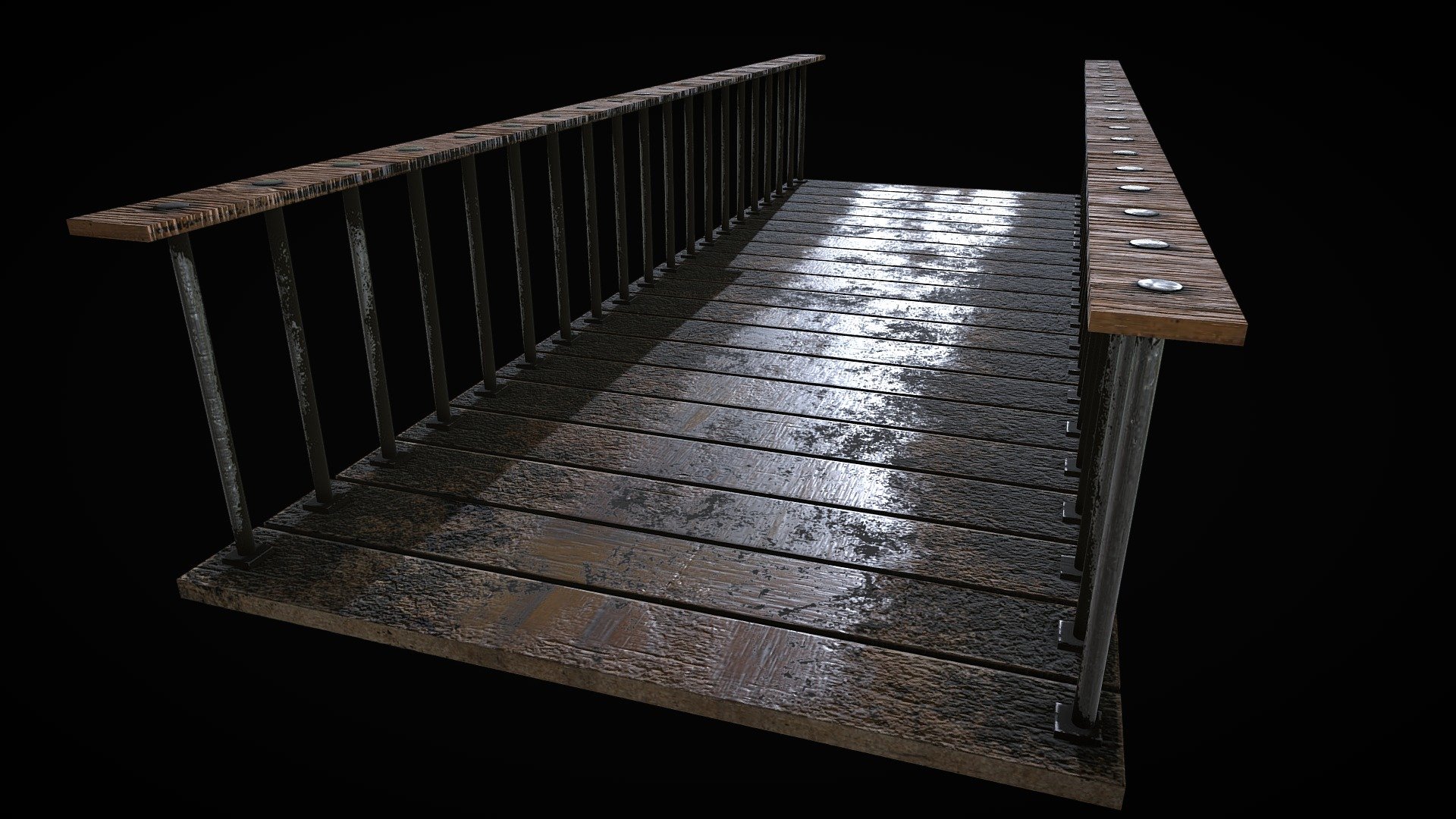 Wood Bridge wooden path - Download Free 3D model by Mehdi Shahsavan ...