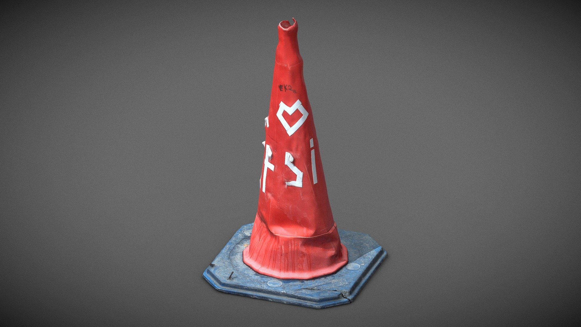 Damaged traffic cone - Buy Royalty Free 3D model by 3DSCANFR (sdrn ...