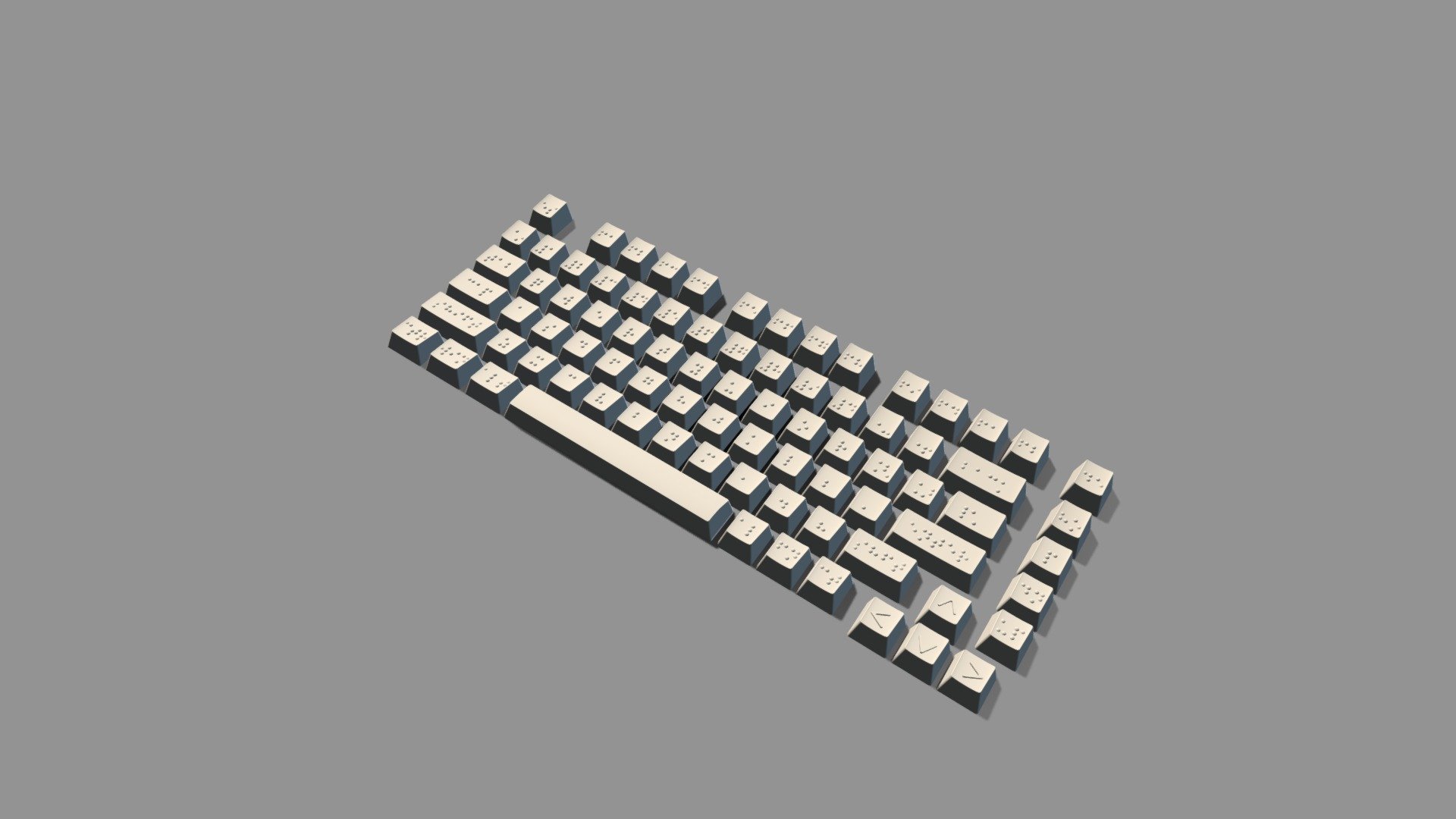 Braille Keycap Set Braille Keyboard - 3D model by AlexanderTheOkay ...