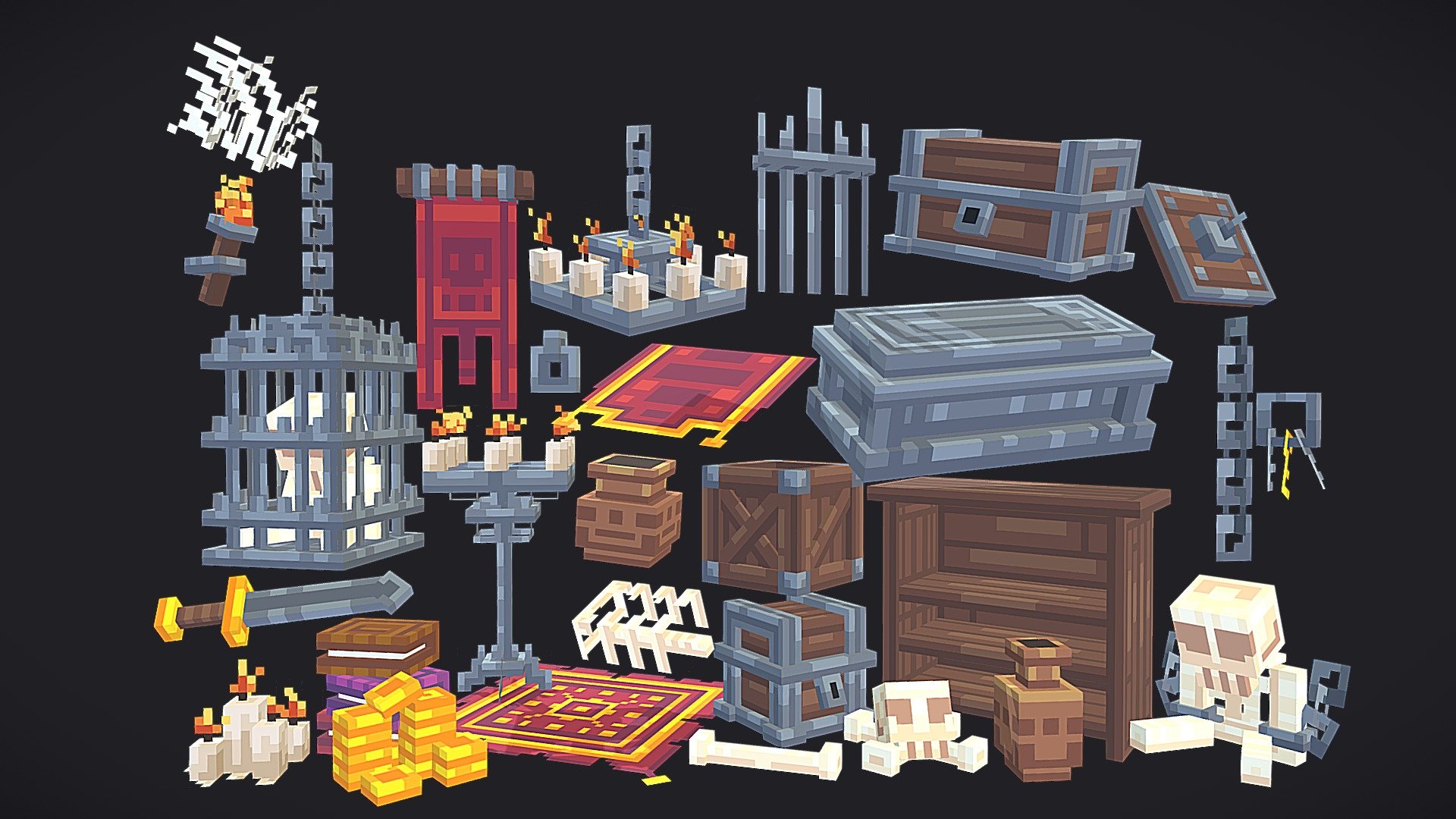 Dungeons furnitures - 3D model by belka (@belka3) [d36e6a9] - Sketchfab