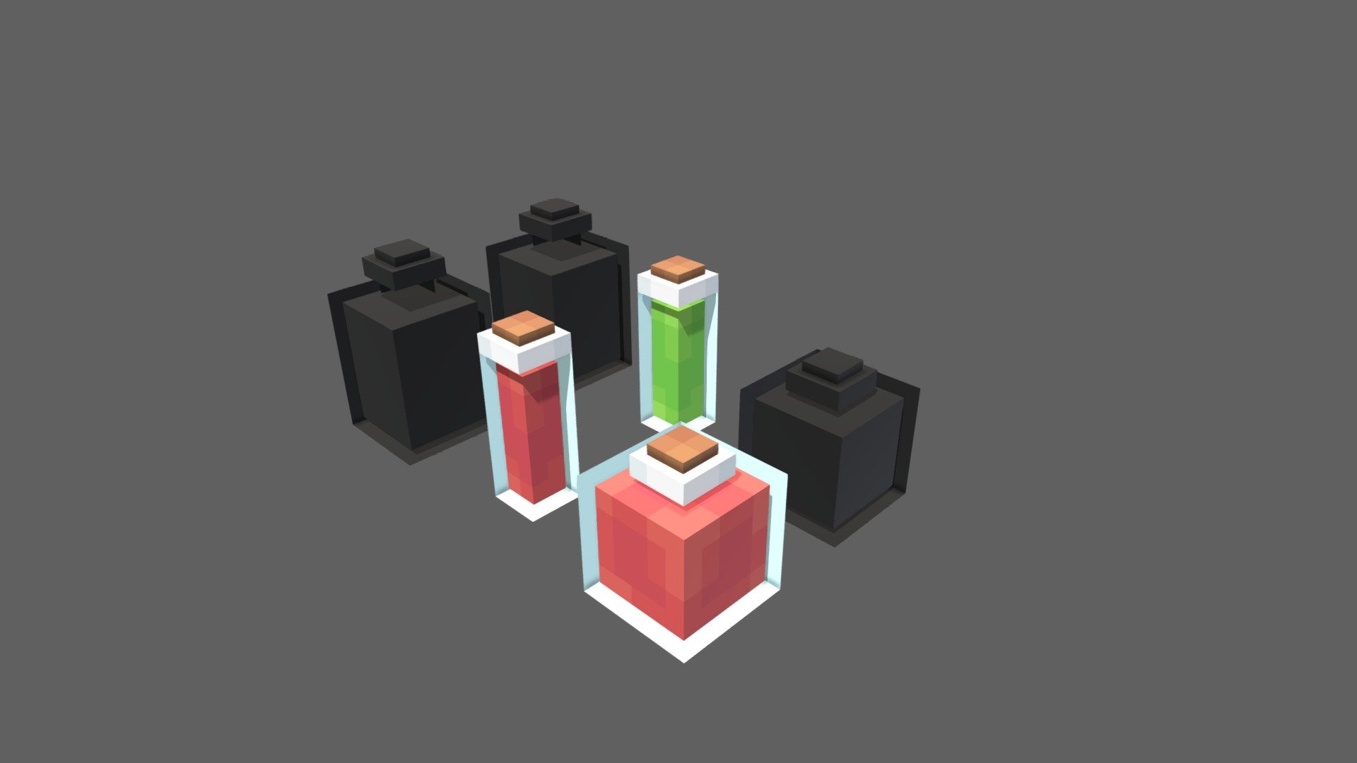 Minecraft Potions Remodeled - 3D model by Gyzei [d36f7b8] - Sketchfab