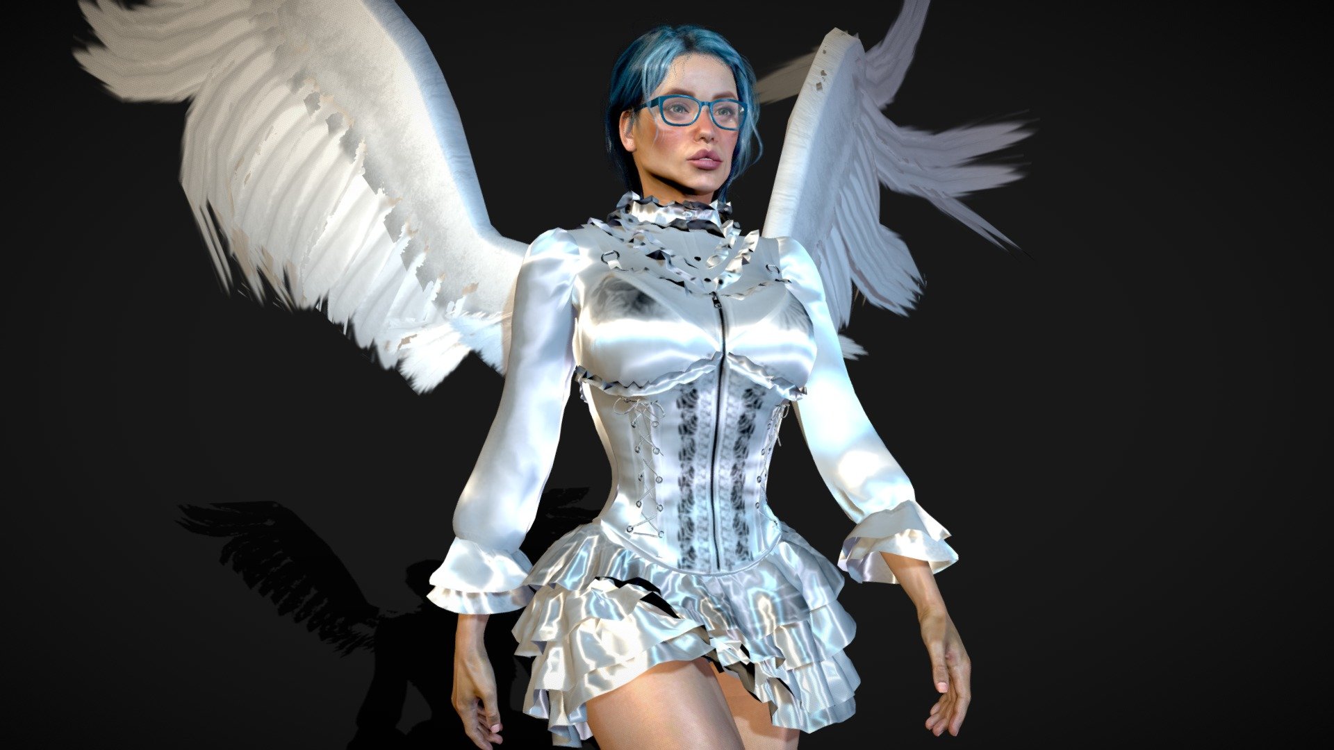 Girl Angel Catwalk - 3D model by AR3X (@cg-girls) [d379b69] - Sketchfab