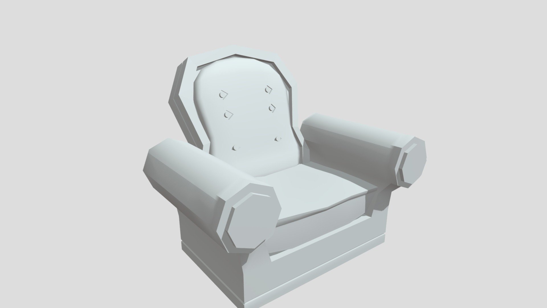 low poly armchair - 3D model by sarobur [d37a93f] - Sketchfab