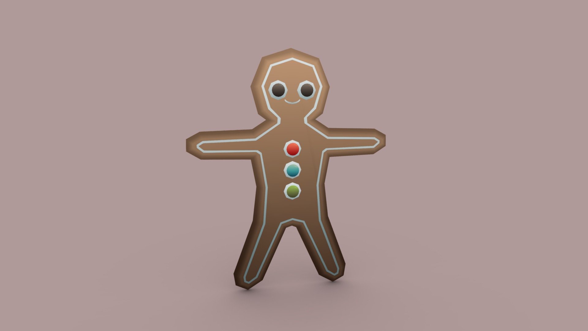 Gingerbread Man - 3D model by hanoldaa [d37cfa9] - Sketchfab