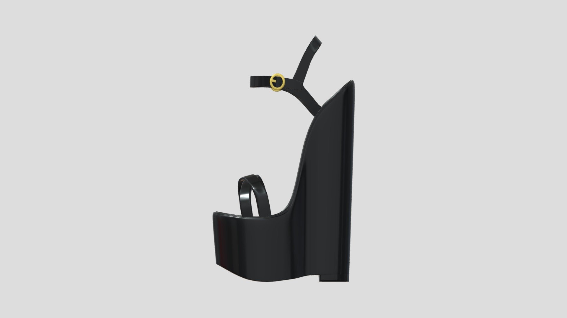 Amber Wedge Platform Heel Sandals - Download Free 3D model by ...