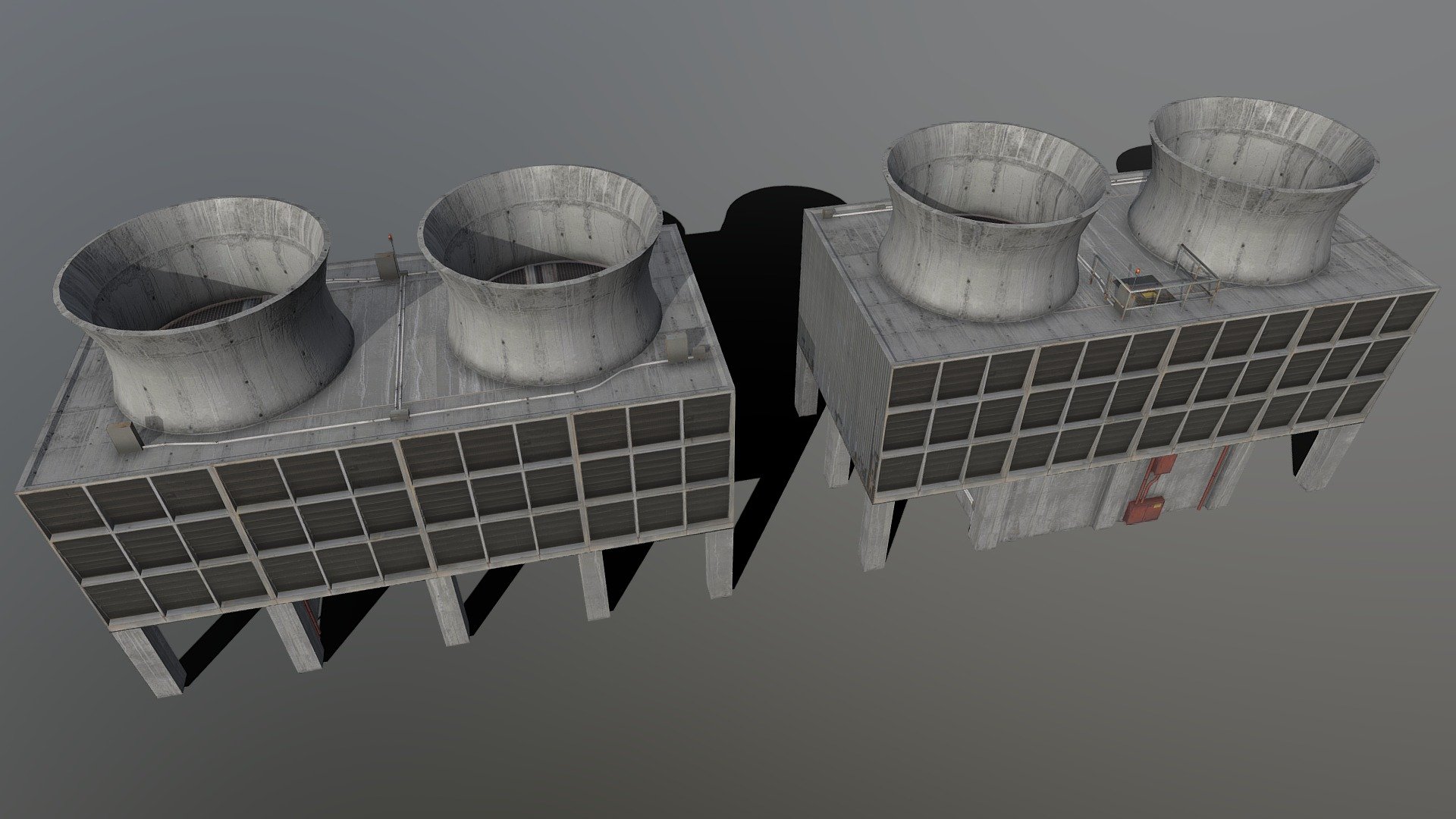 Industrial Cooling Towers - Buy Royalty Free 3D model by CommonSpence ...
