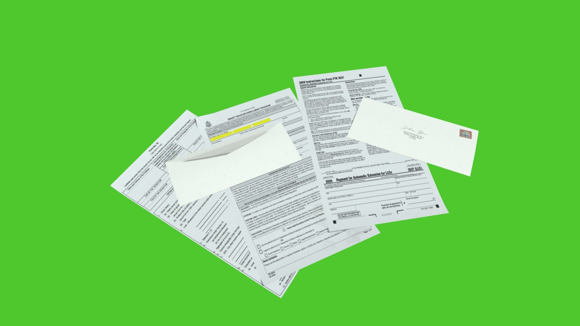 papers__envelopes - Download Free 3D model by ap-school [d38dd5f ...