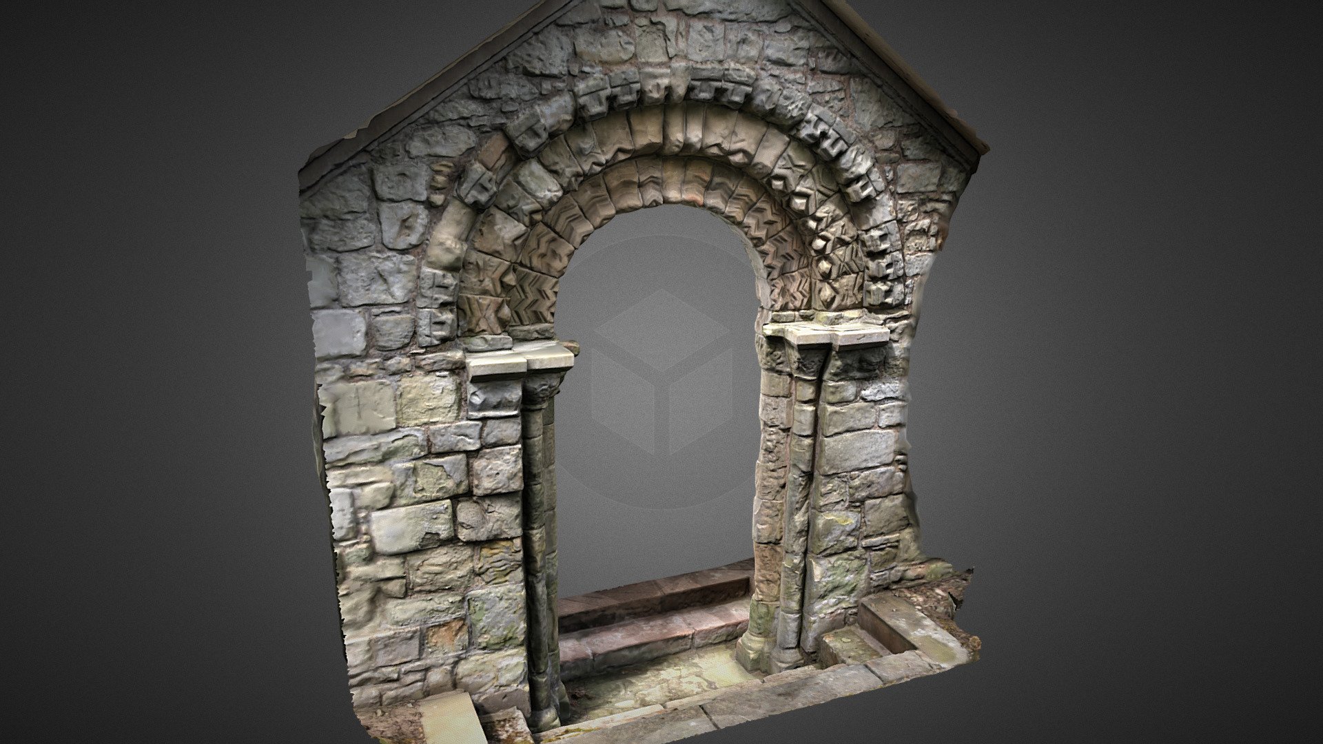 Edrom Norman Arch, Scotland - Download Free 3D model by Douglas ...