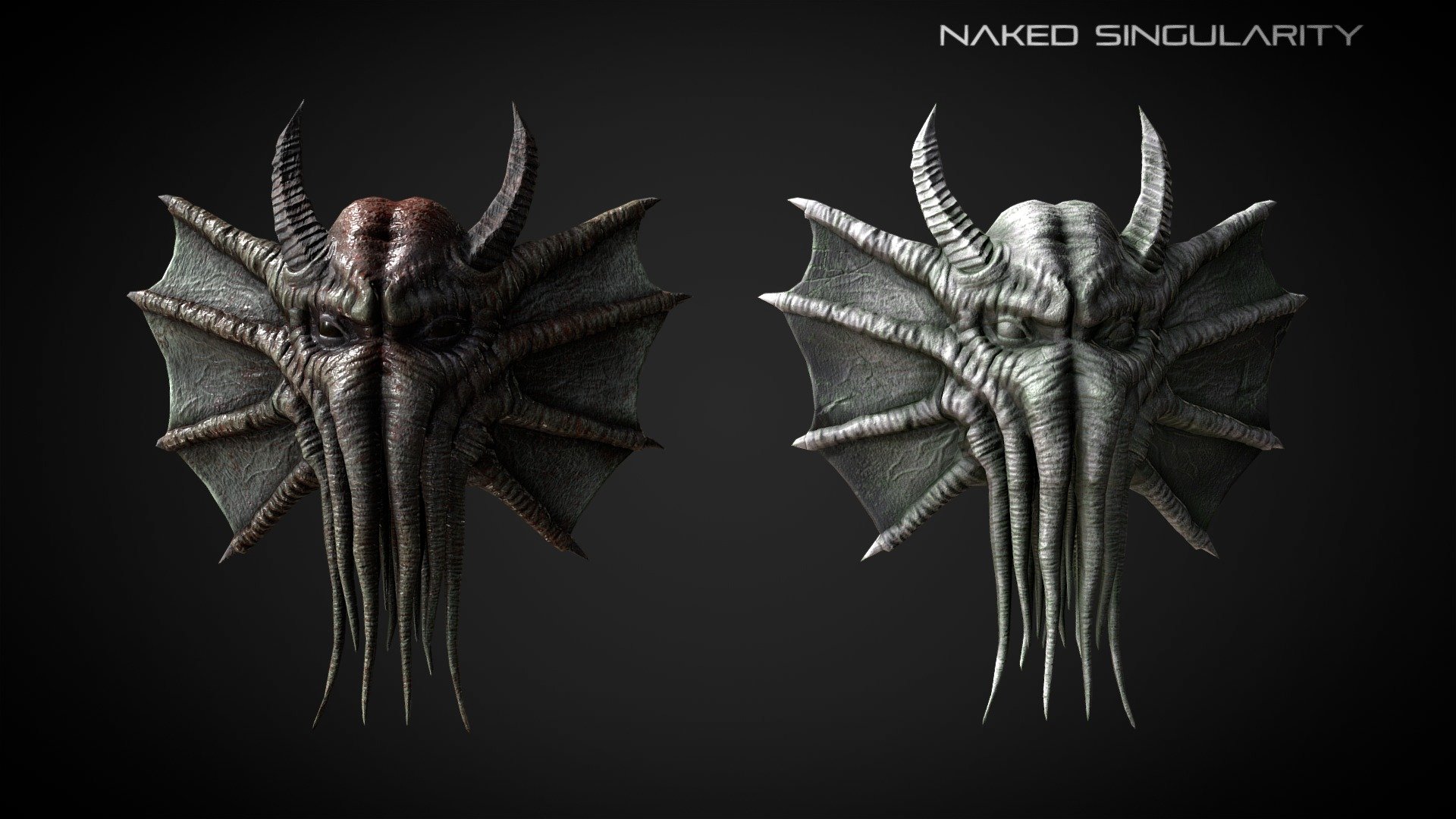 Demon head shield | Medieval dark fantasy weapon - Buy Royalty Free 3D model by Naked ...