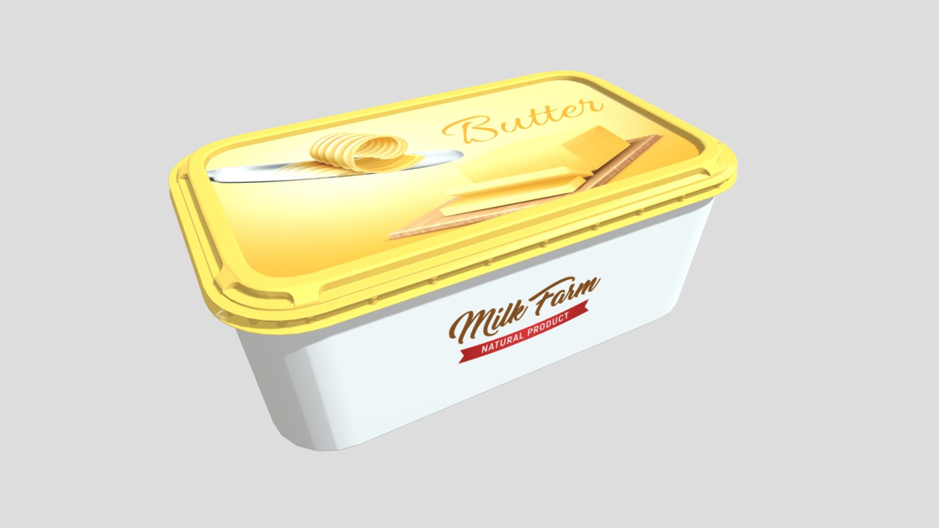 Margarine Container - Buy Royalty Free 3D model by trish.j2109 [d38f890 ...