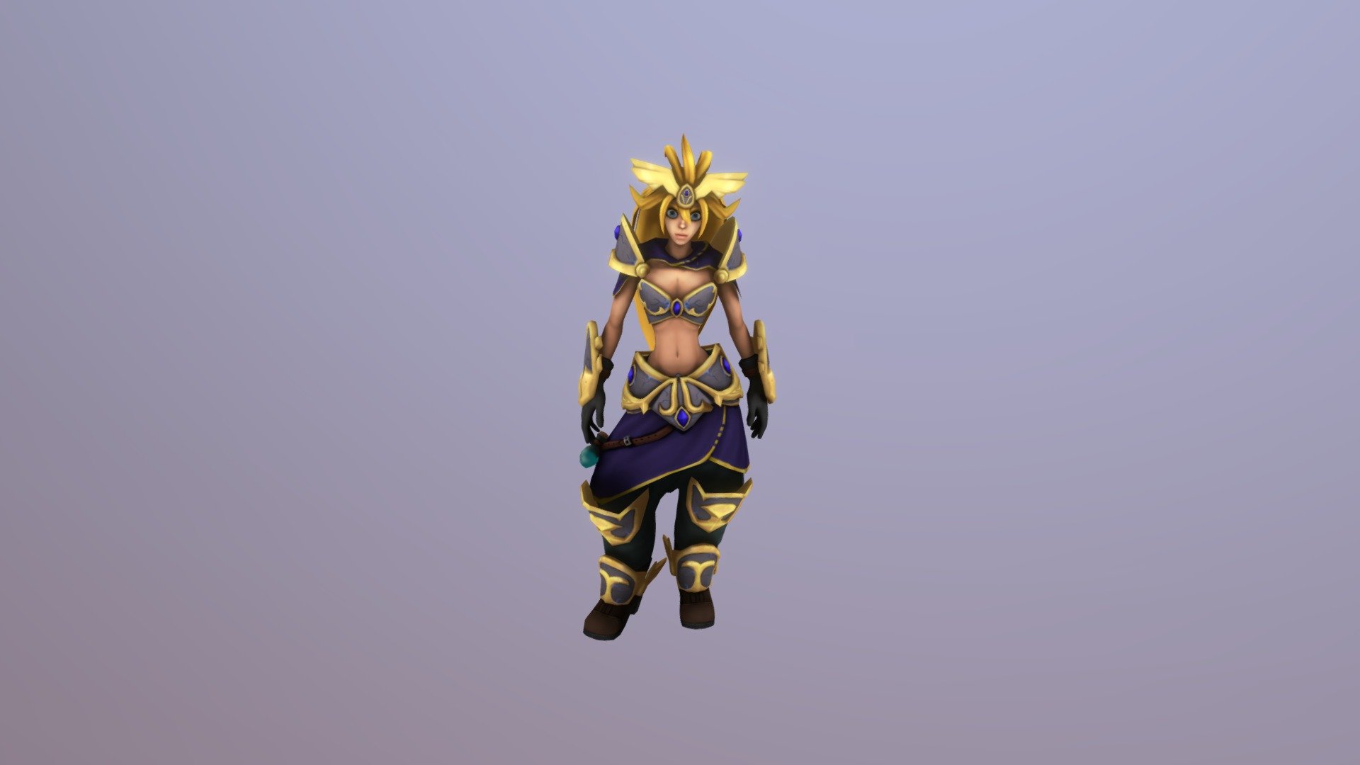 Female Paladin - 3D model by Boscayolo [d38fdd7] - Sketchfab