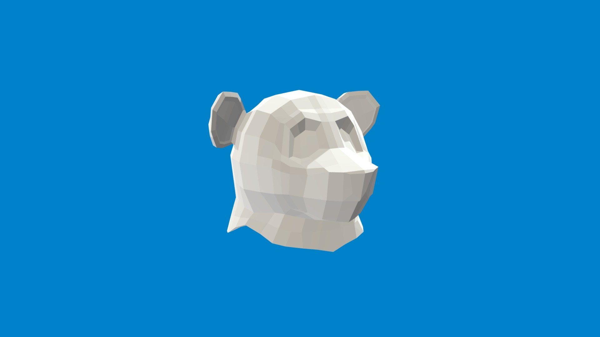 Poly Panda Head - 3D model by ryanrnji [d39027c] - Sketchfab