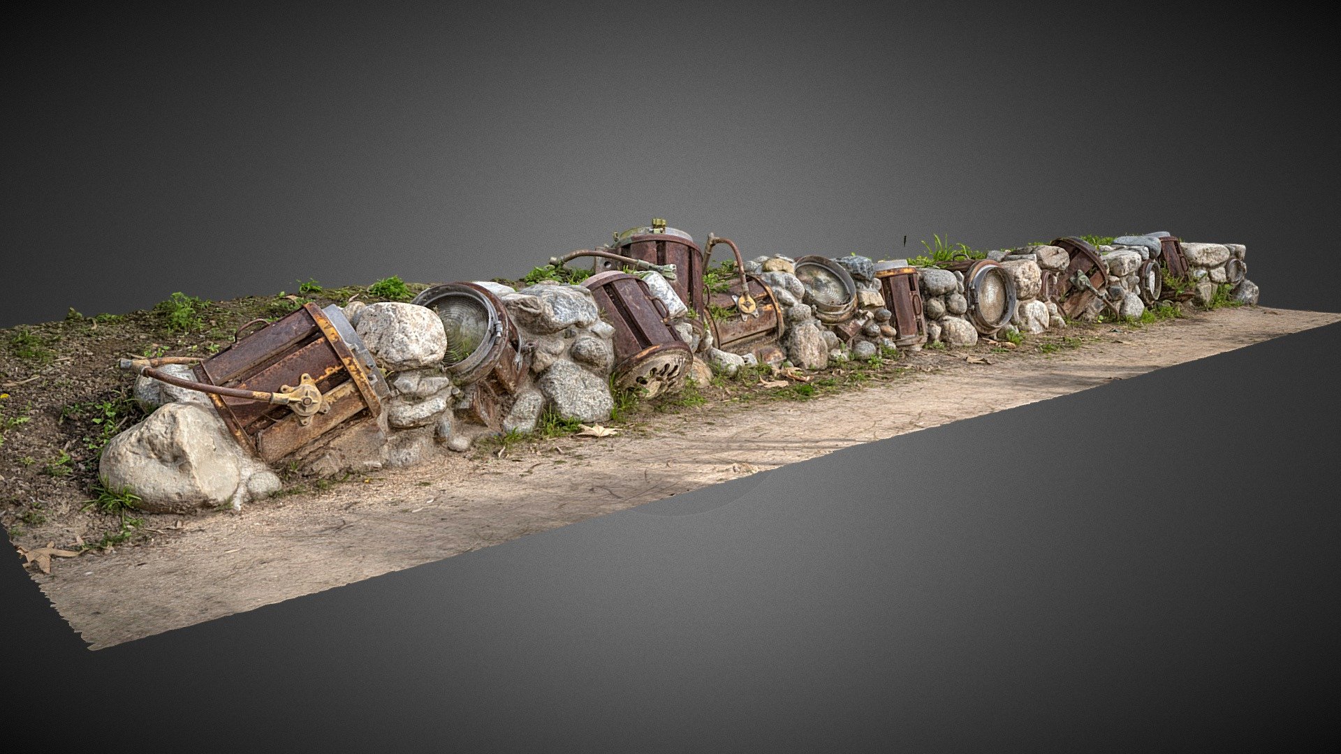 Old Lighting retaining wall. - Buy Royalty Free 3D model by Gregory ...
