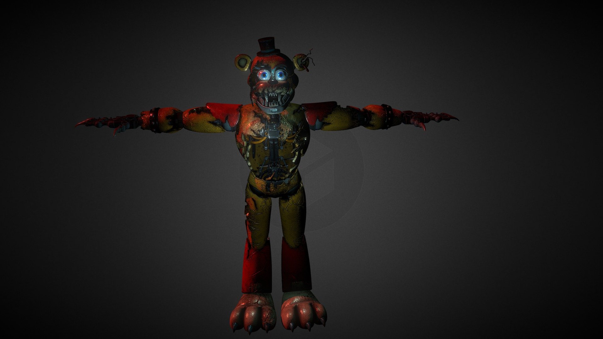 Shattered Glamrock Freddy - Download Free 3D model by skylajade69 ...