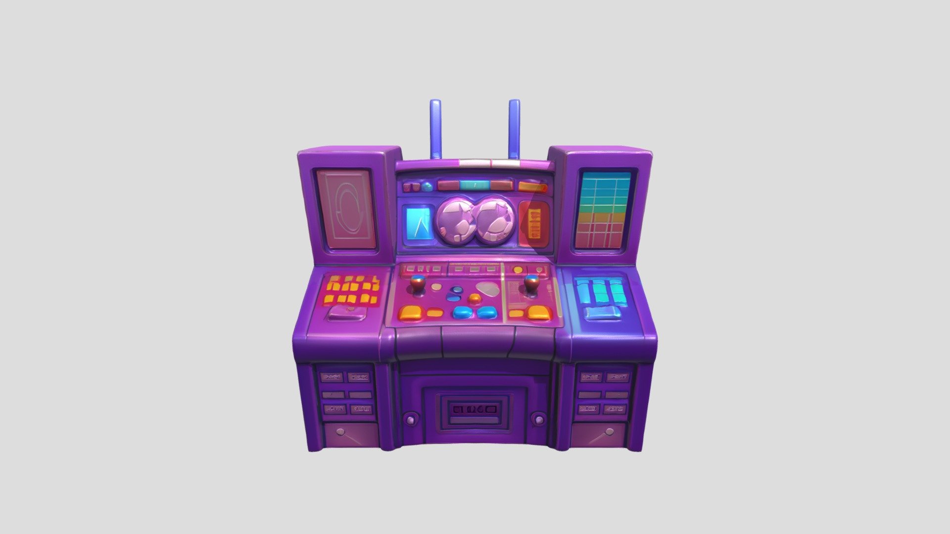 futuristic control panel - 3D model by sirhill70 [d3983de] - Sketchfab