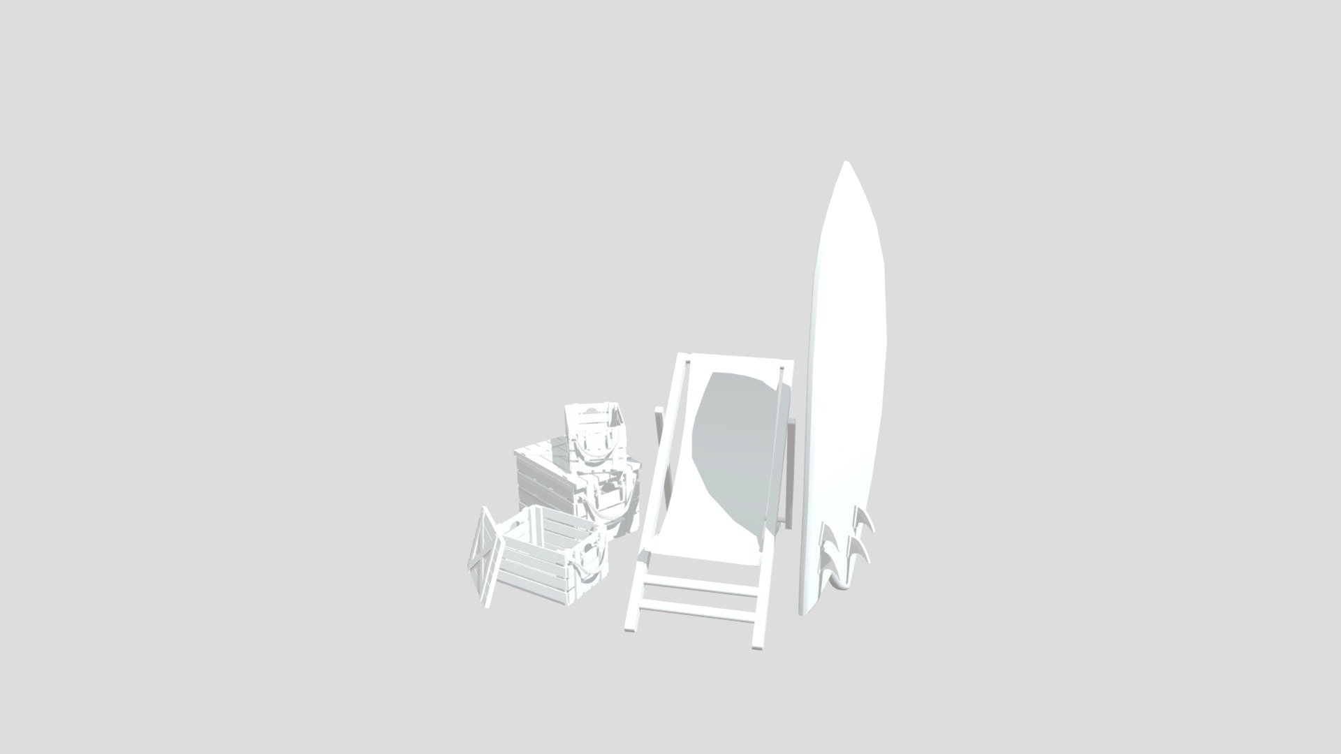 By The Ocean - 3 Simple Props - 3D model by LizzyVerhappen [d39aa2c ...