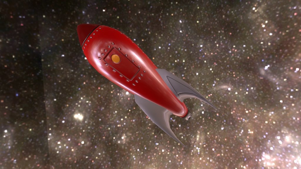Retro Rocketship - 3D model by twrubacky [d39bf02] - Sketchfab