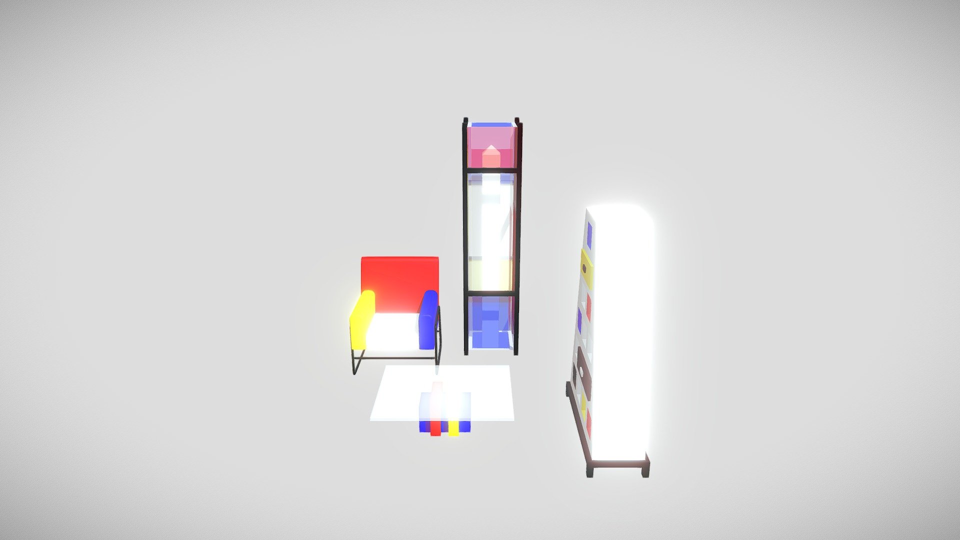 mondrian room - 3D model by brookef (@bfaget) [d39c116] - Sketchfab