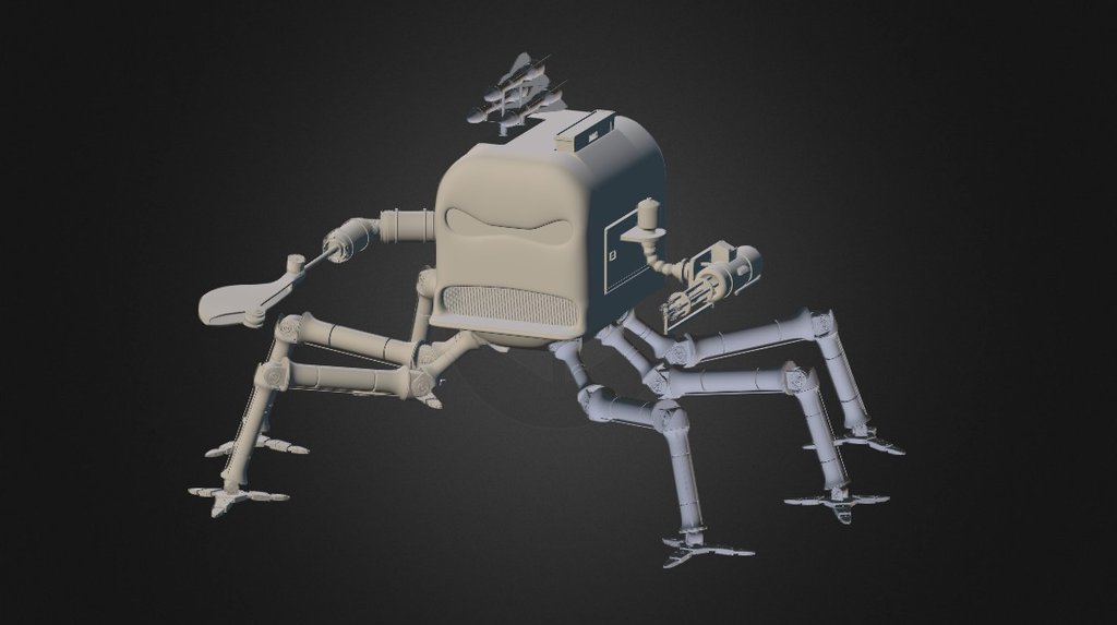Toaster Robot - 3D model by adhem [d39c8e3] - Sketchfab