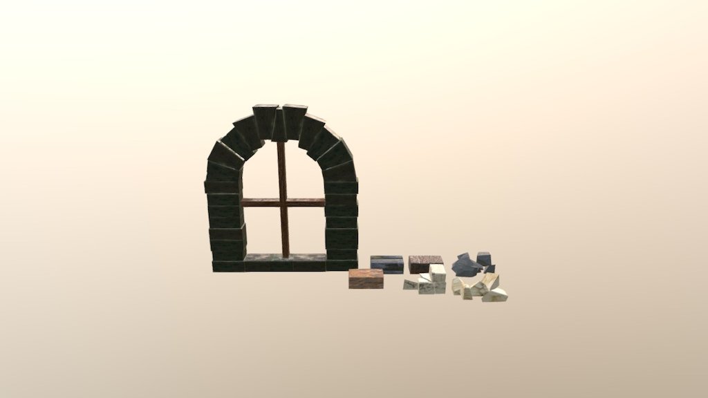 Window, modular blocks - 3D model by Gelatin [d39cd51] - Sketchfab