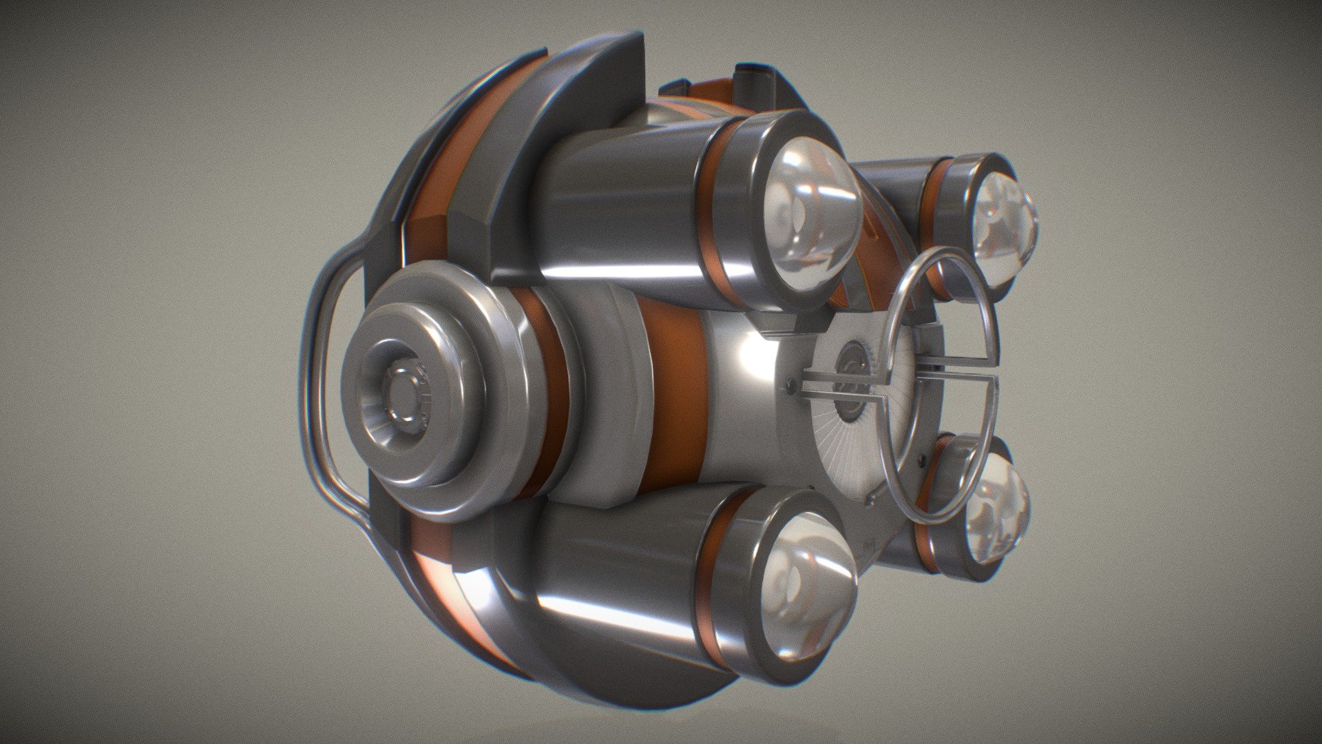 Sci-Fi Sphere Spy Drone - 3D model by mgfxer [d39e71f] - Sketchfab