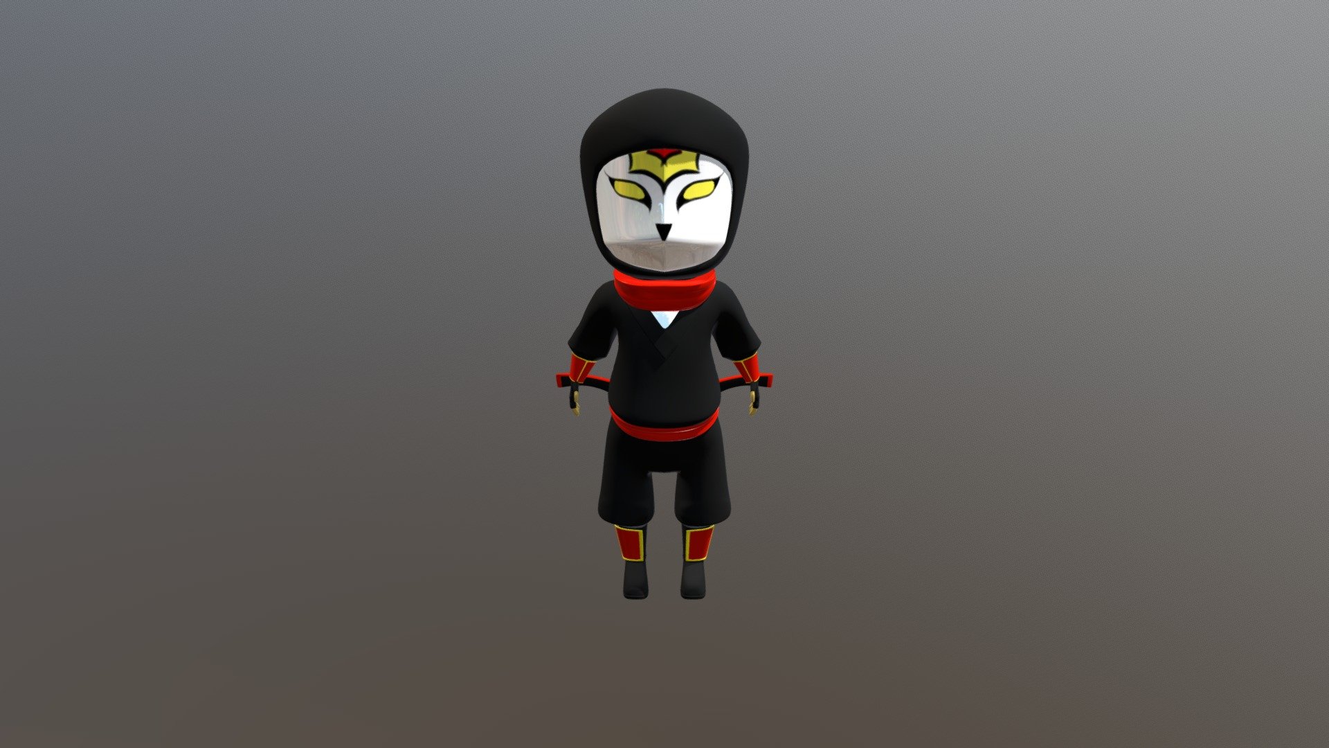 ninja chibi - 3D model by rudi.kn [d3a1859] - Sketchfab