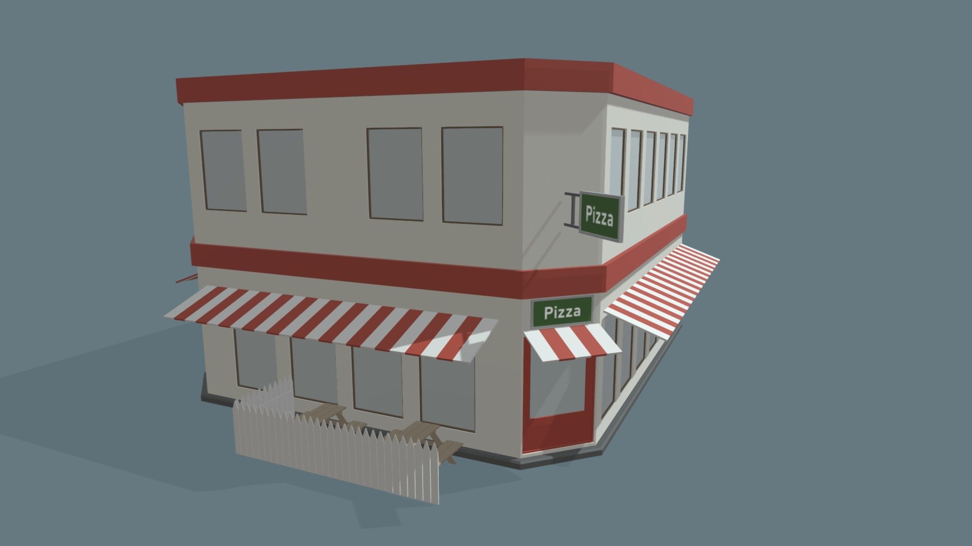 Pizza place - 3D model by Nerites [d3a26ea] - Sketchfab