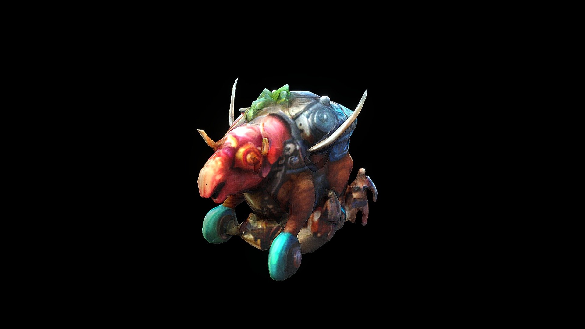 a cartoon drawing of a monster with wheels an - Download Free 3D model ...