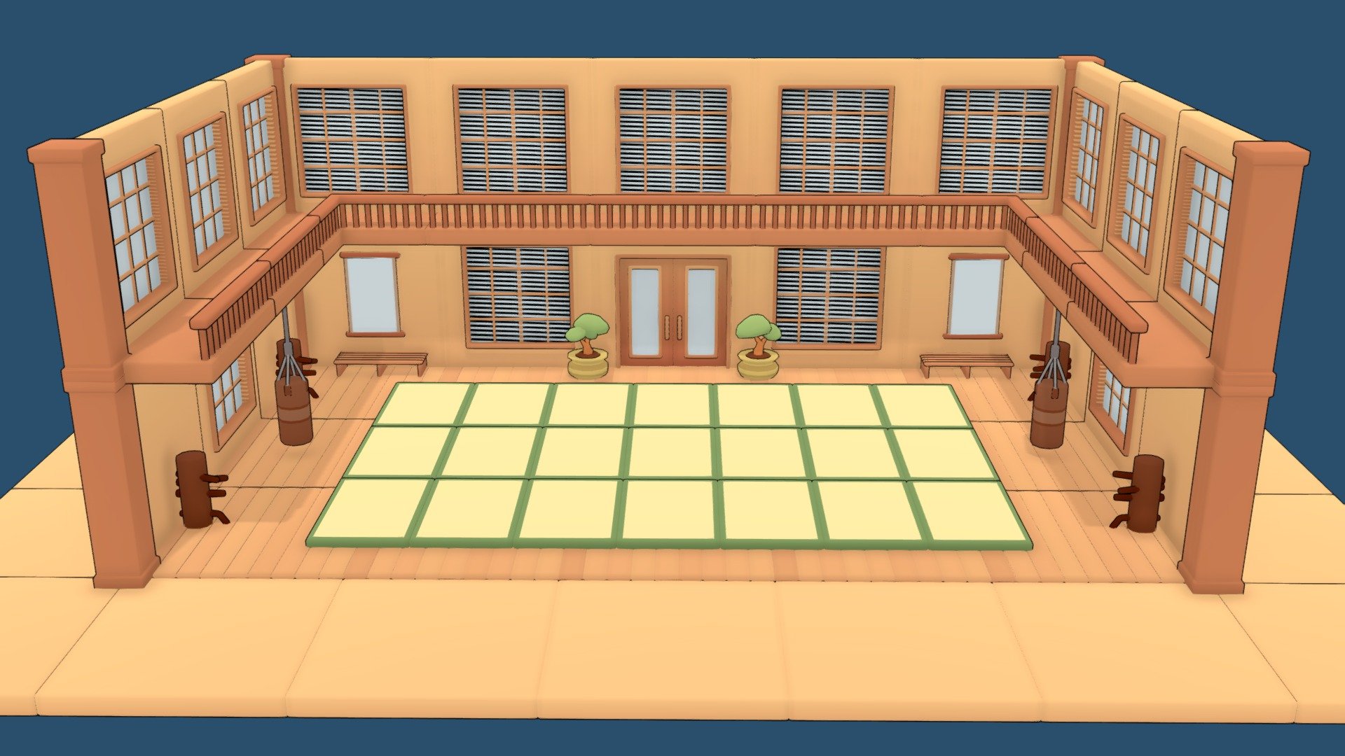 Modular Dojo Kit (Free Demo) - Download Free 3D model by joaobaltieri [d3a2bfd] - Sketchfab