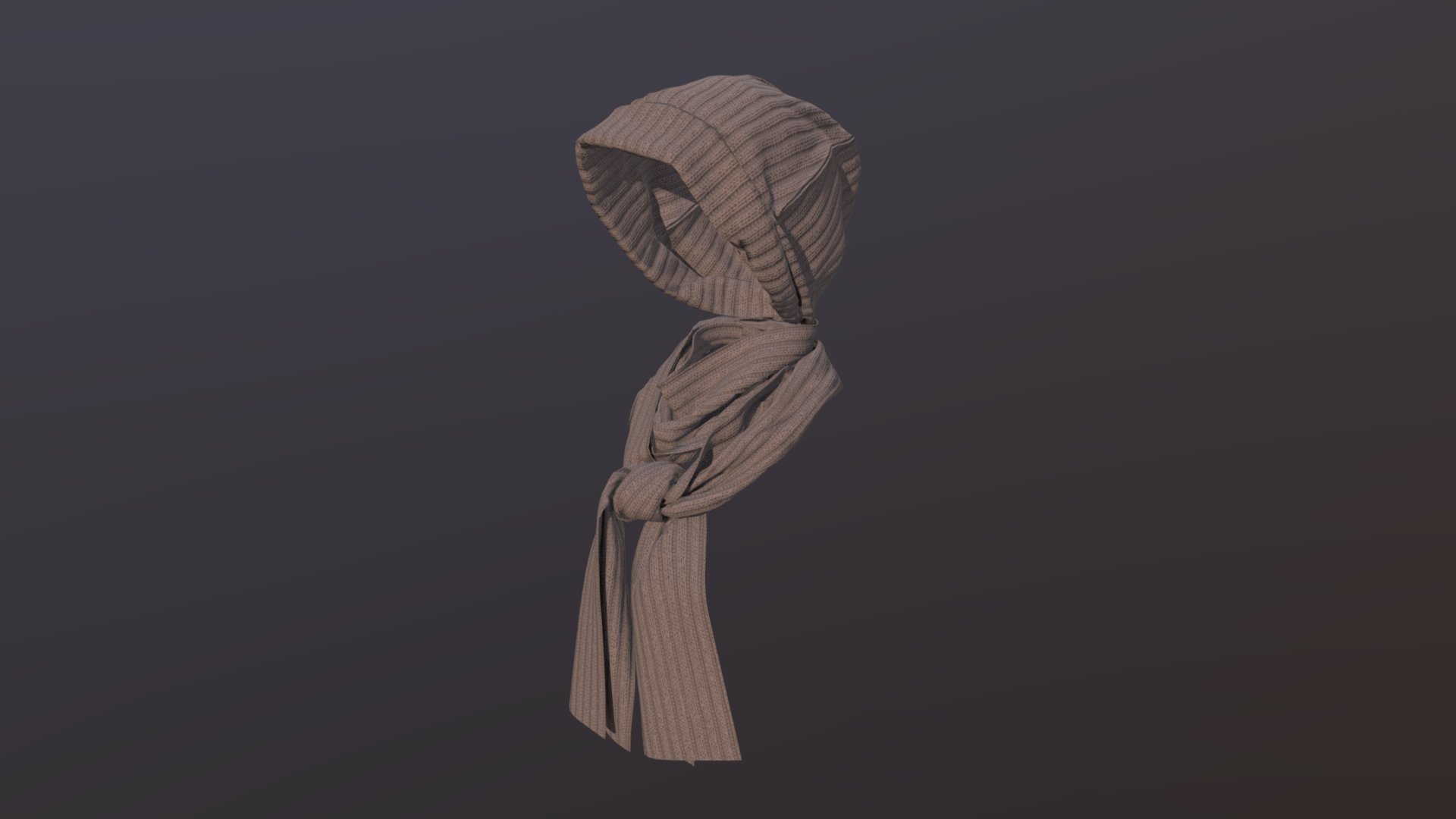 Knit Cap and Scarf Wool Knit - 3D model by ruslan_kokarev [d3a496c ...