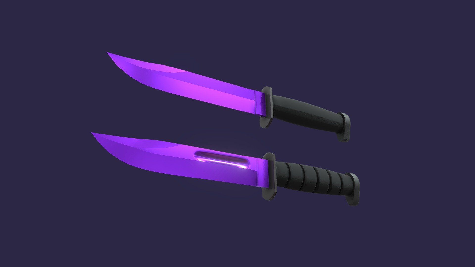 Low x High Poly Knifes - Project 7 - 3D model by michos (@michosu ...
