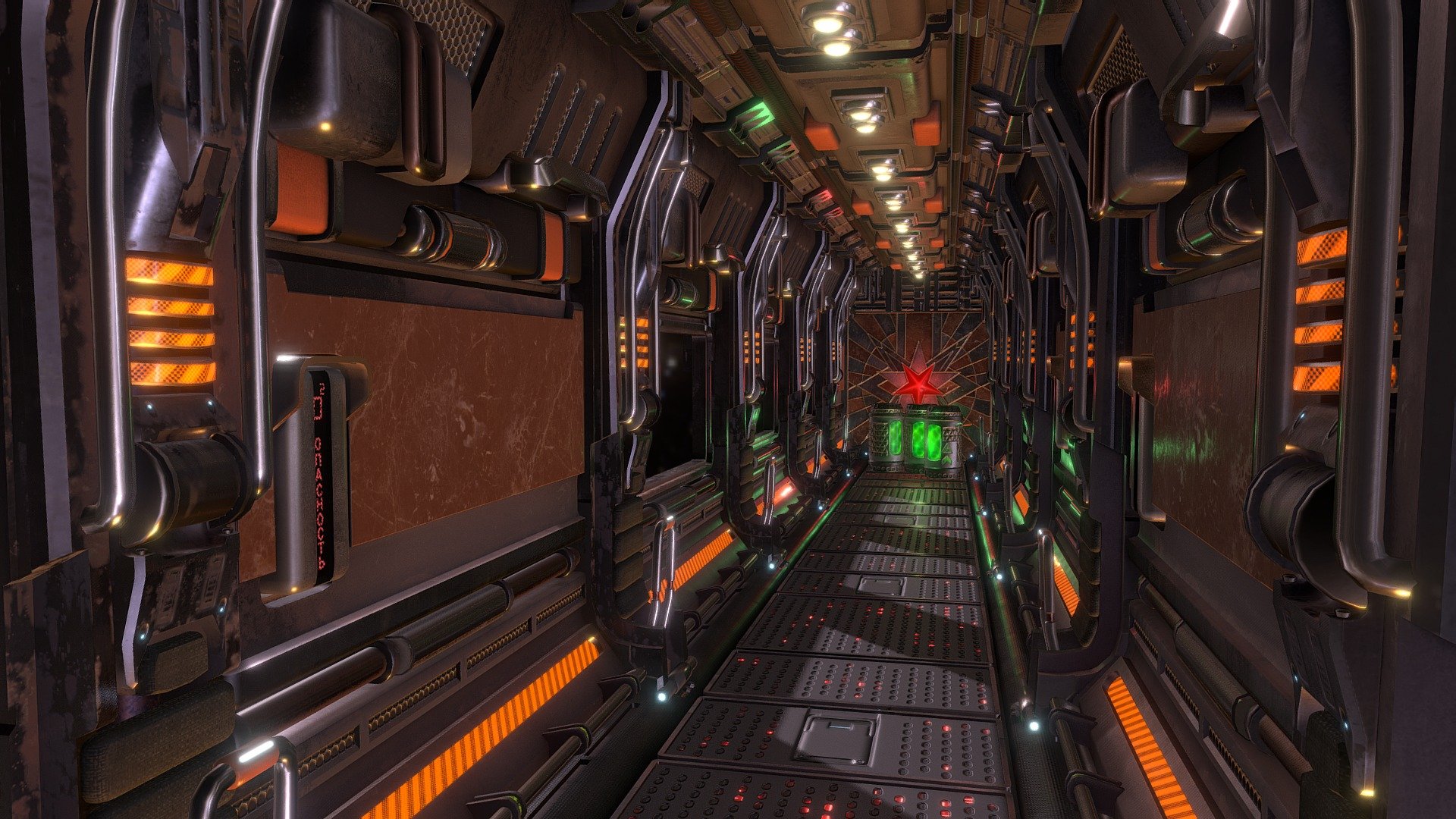 Sci-Fi Corridor. Texturing Challenge - 3D model by ArboledaRT (@Arboleda_3Dart) [d3aef43 ...