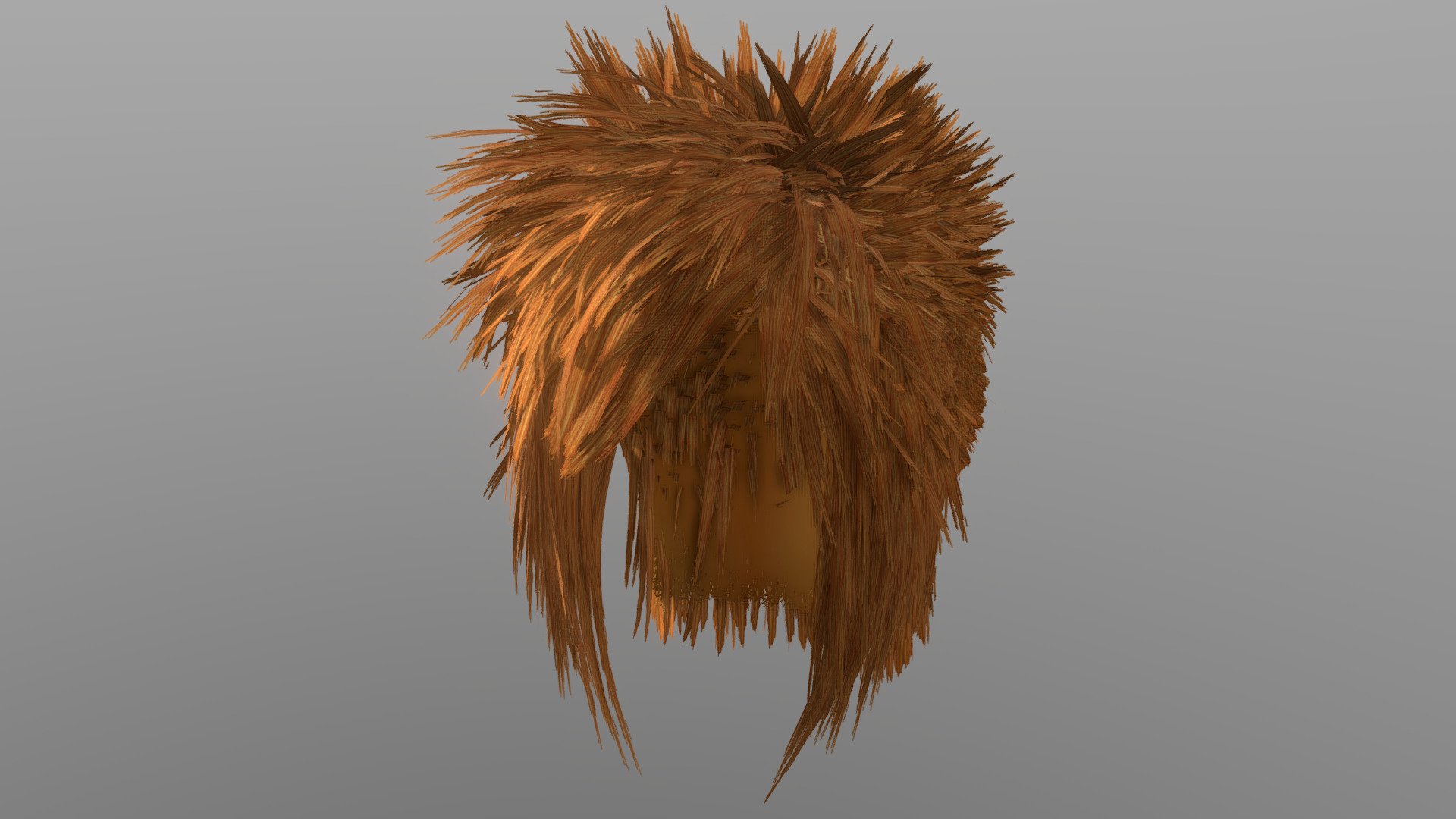 Wild Mullet Hair (Glazed Fire) - Buy Royalty Free 3D model by ...