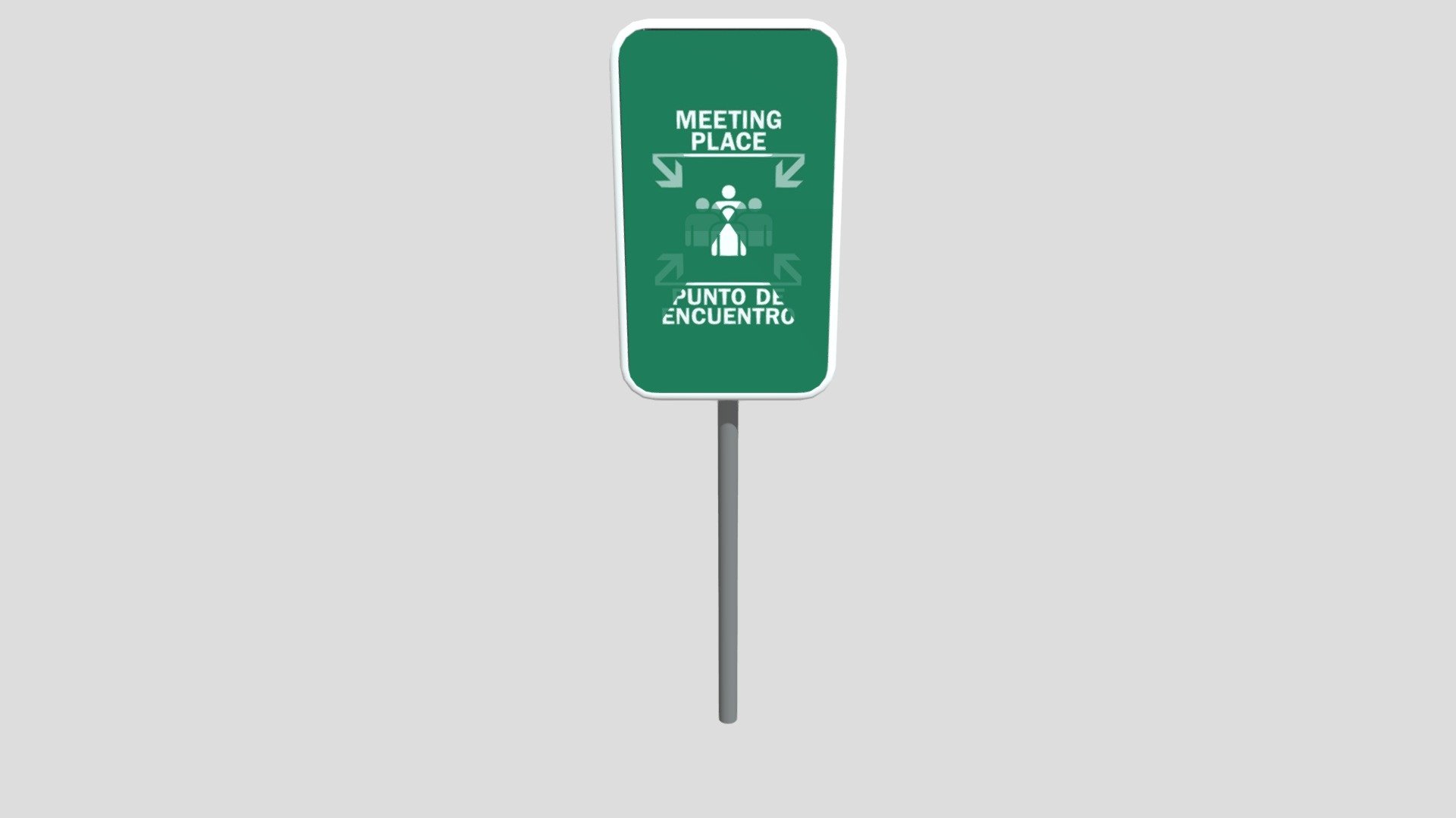 Meeting Point Sign - Download Free 3D model by 842377 [d3bae6e] - Sketchfab