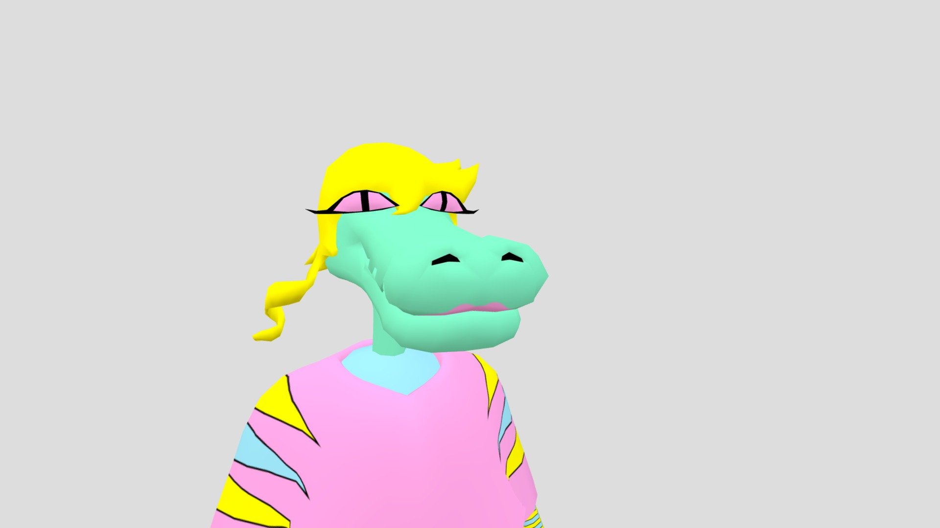 Bratty (UNDERTALE) - 3D model by FamiFawx [d3bdc99] - Sketchfab