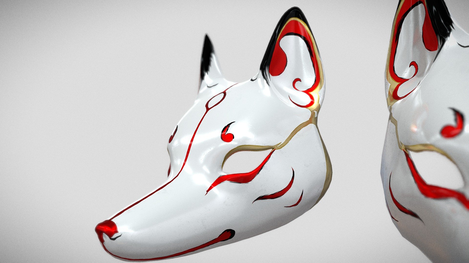 Fox_Mask (game ready) - 3D model by xxerbexx [d3be2c2] - Sketchfab
