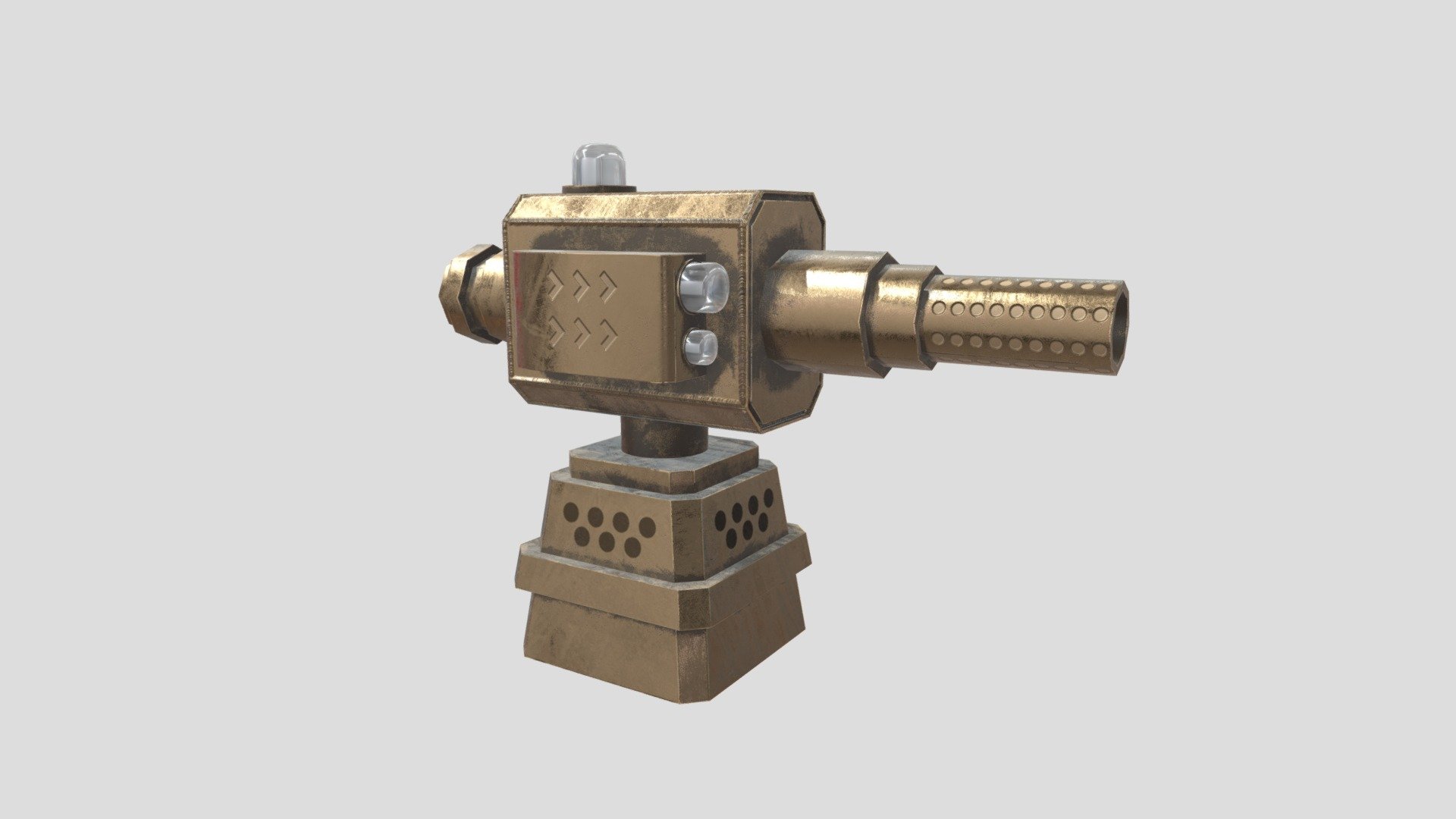 Simple turret - 3D model by D-shark [d3c0003] - Sketchfab