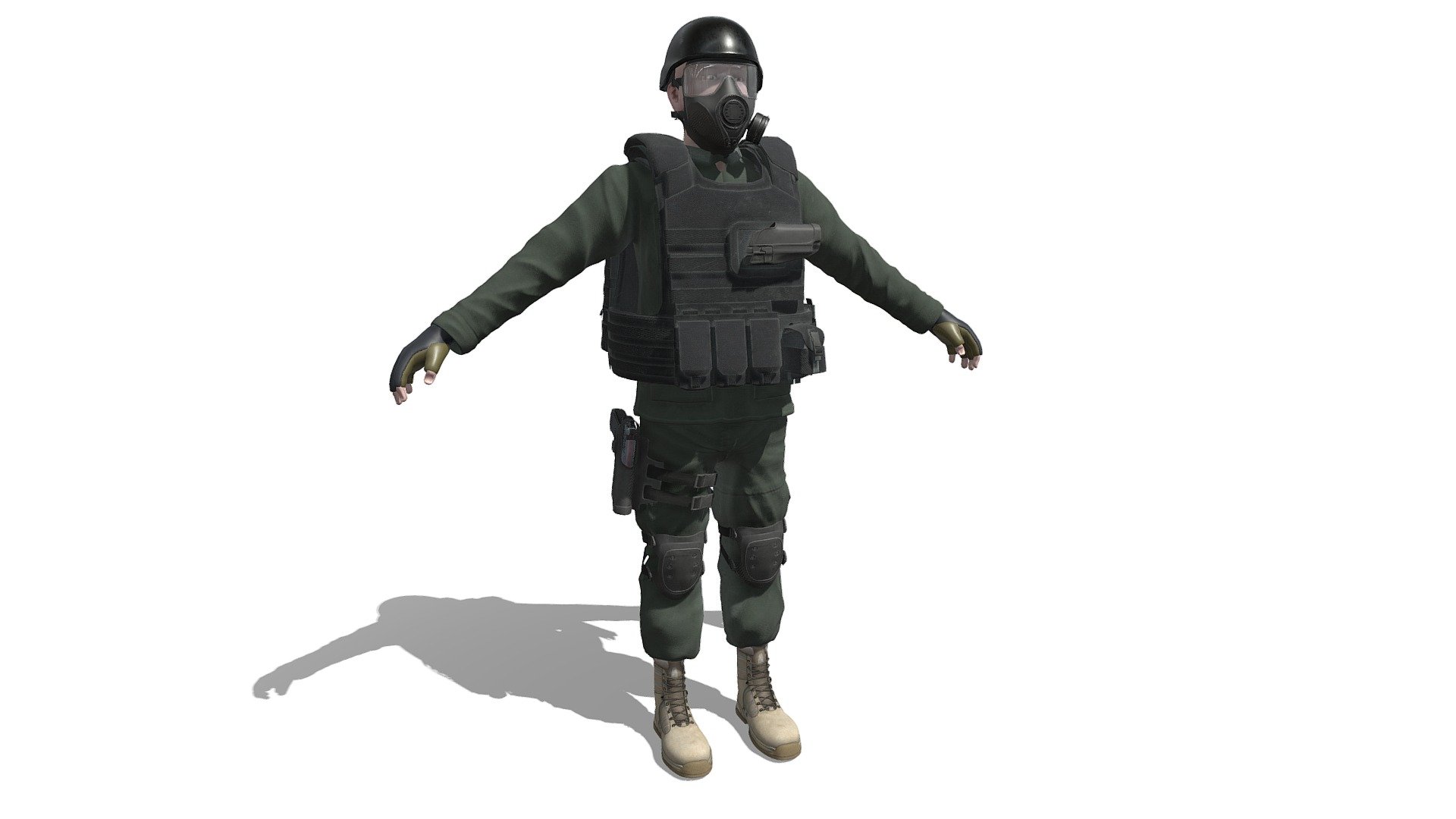 Military Counter Terrorism Rigged Character - Buy Royalty Free 3D model ...
